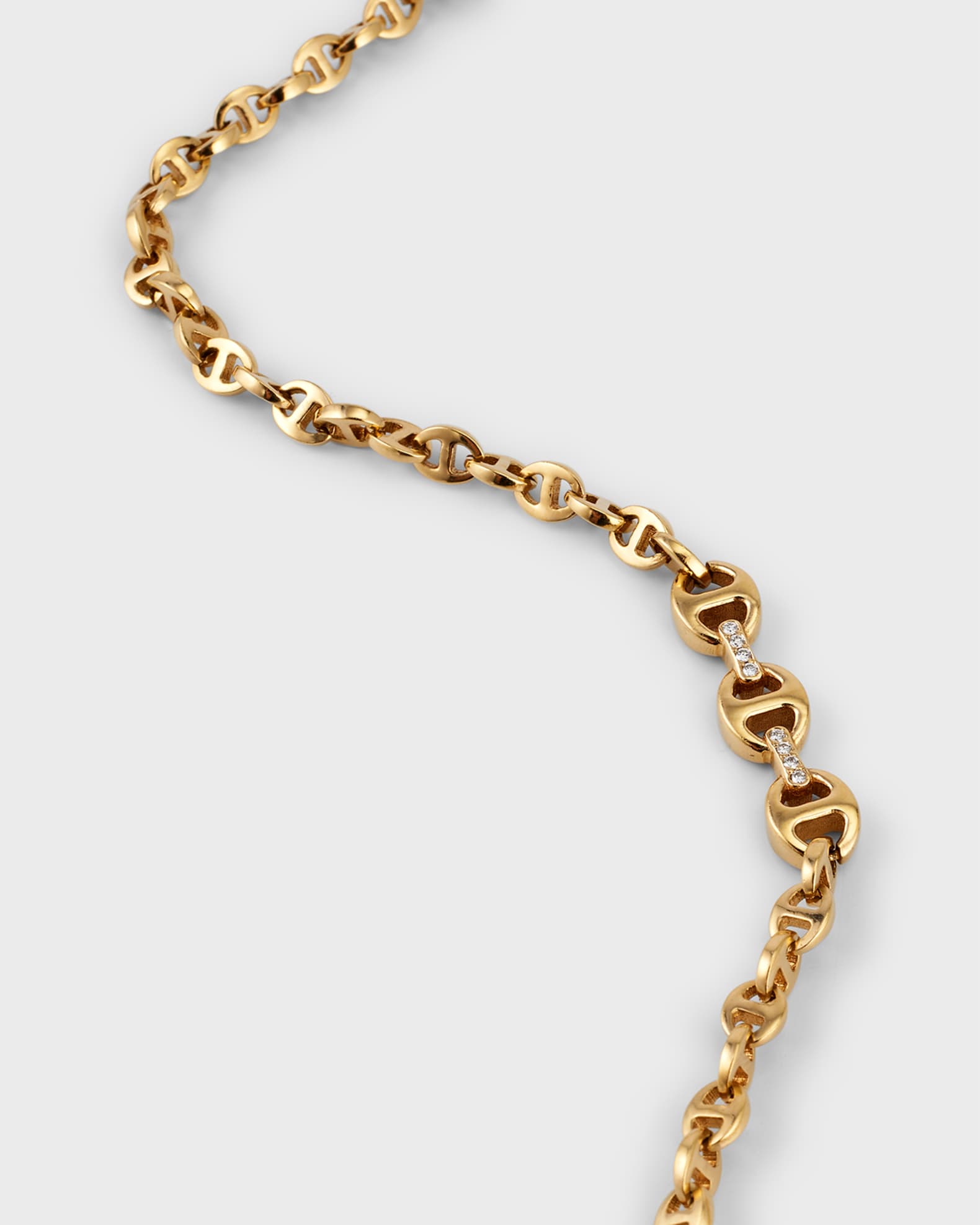 Hoorsenbuhs 18K Yellow Gold Diamond Open-Link Chain Necklace | Neiman ...