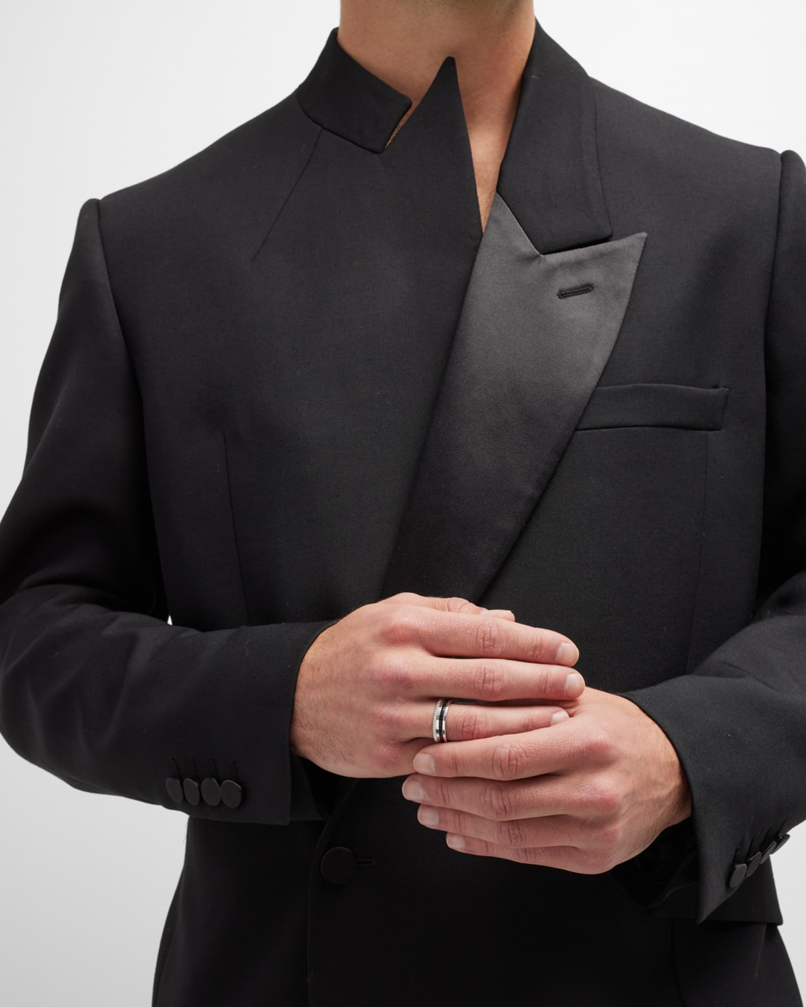 Boucheron Quatre 18K White Gold Black Edition Small Band Ring | Neiman ...