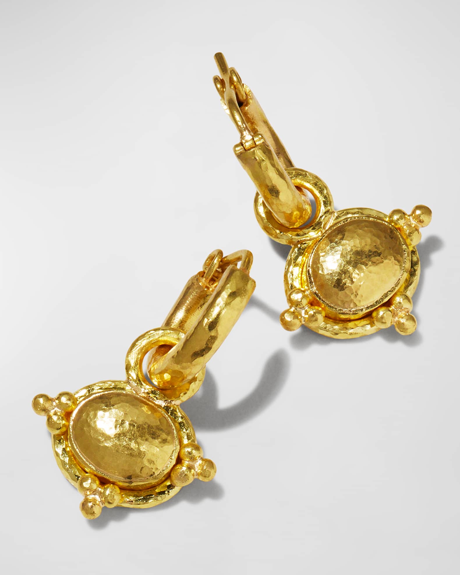 Elizabeth Locke Horizontal 19K Dome Earring Pendants | Neiman Marcus