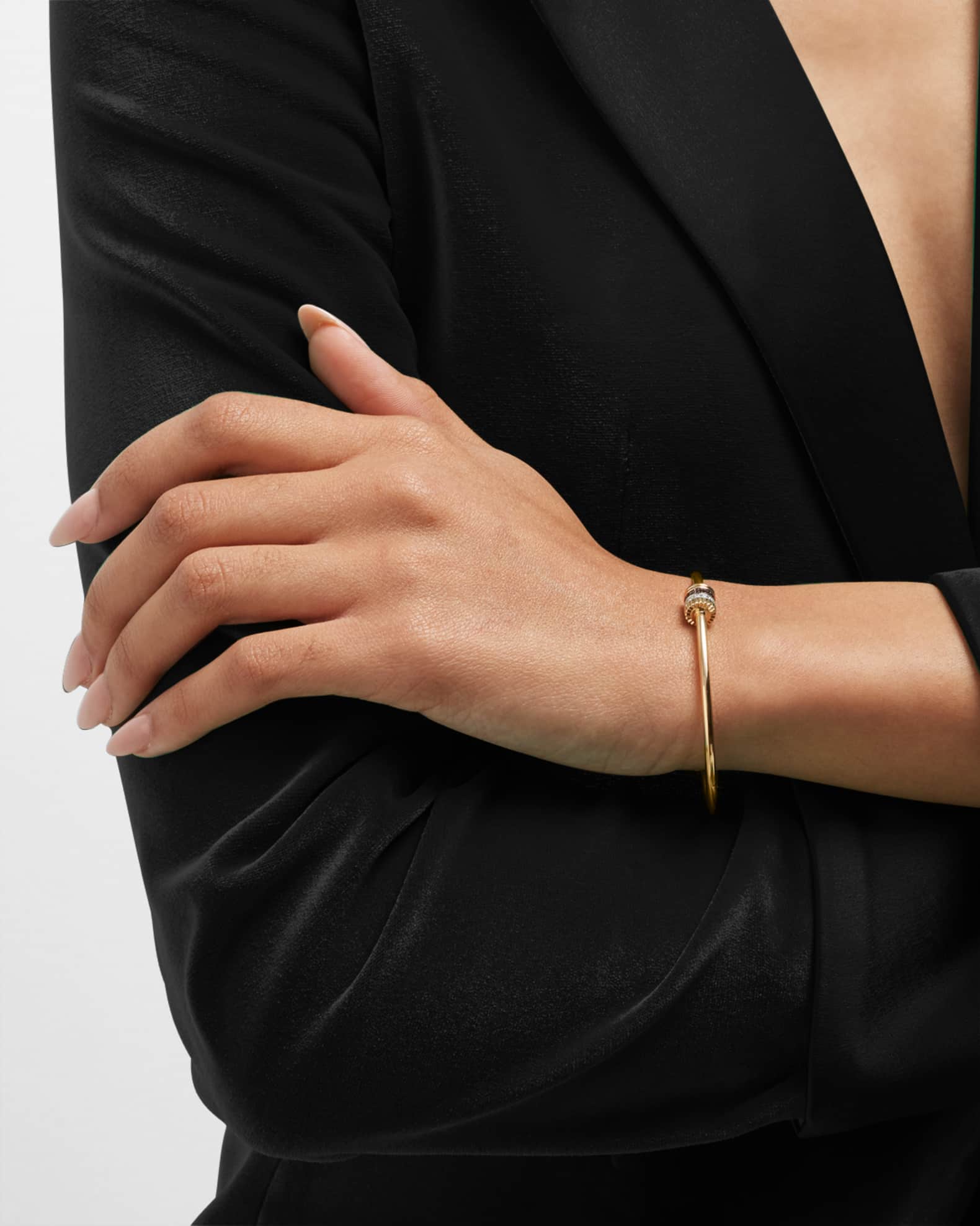 Boucheron Quatre 18K Gold Diamond Bangle Bracelet | Neiman Marcus