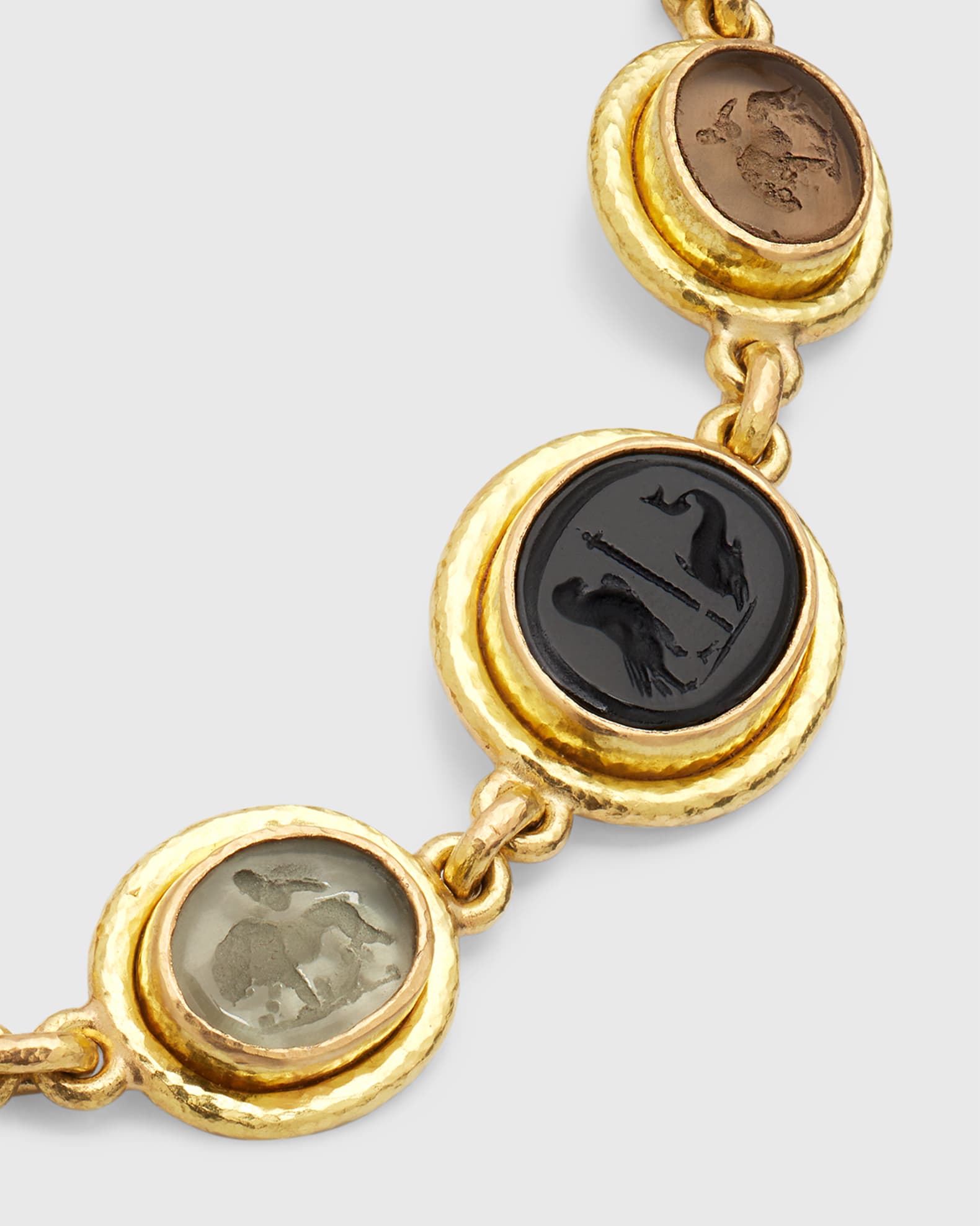 Elizabeth Locke 19K Small Venetian Glass Intaglio Bracelet with Dolphin ...