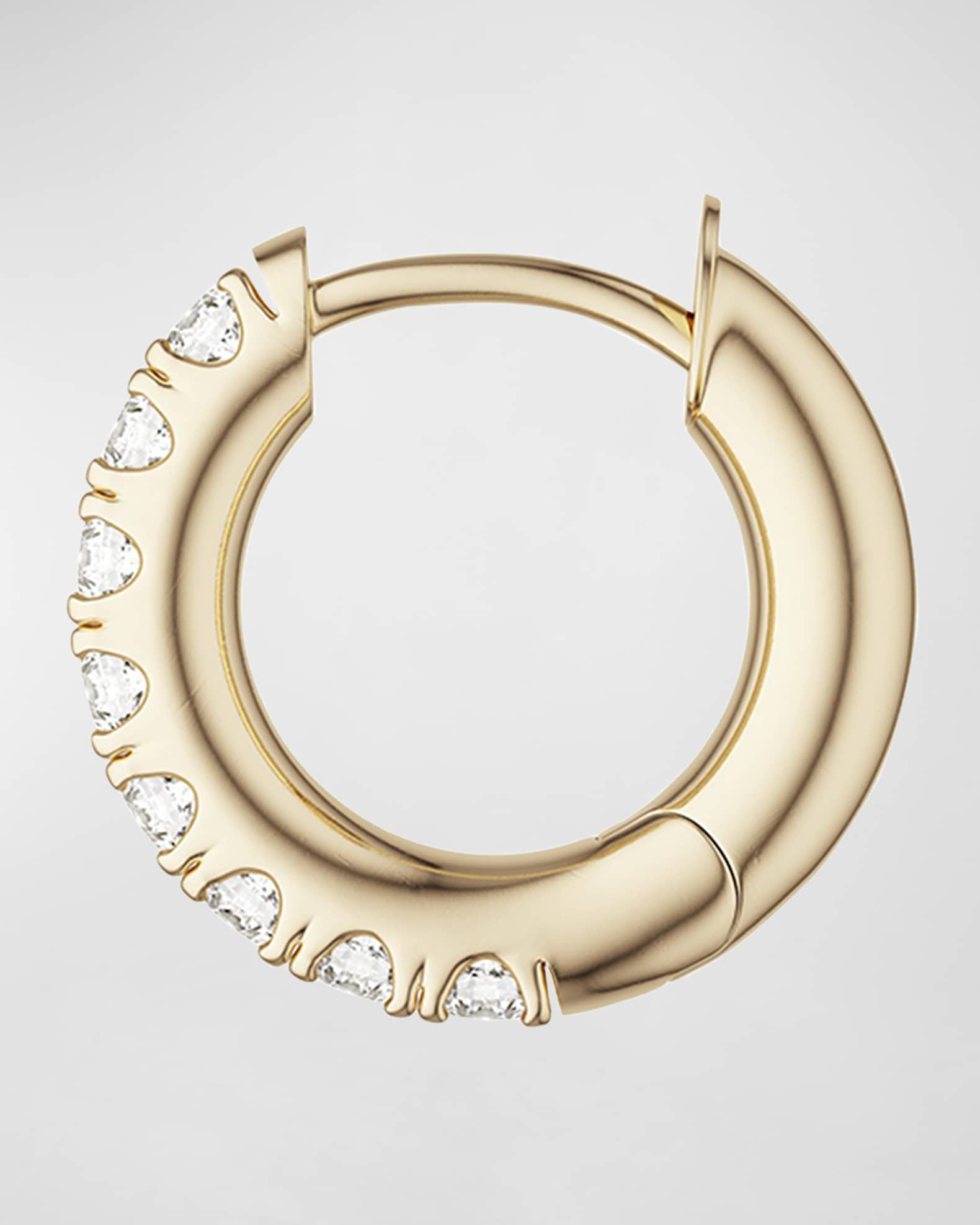 Spinelli Kilcollin Micro Hoop Mini Pave Earring, Single | Neiman Marcus