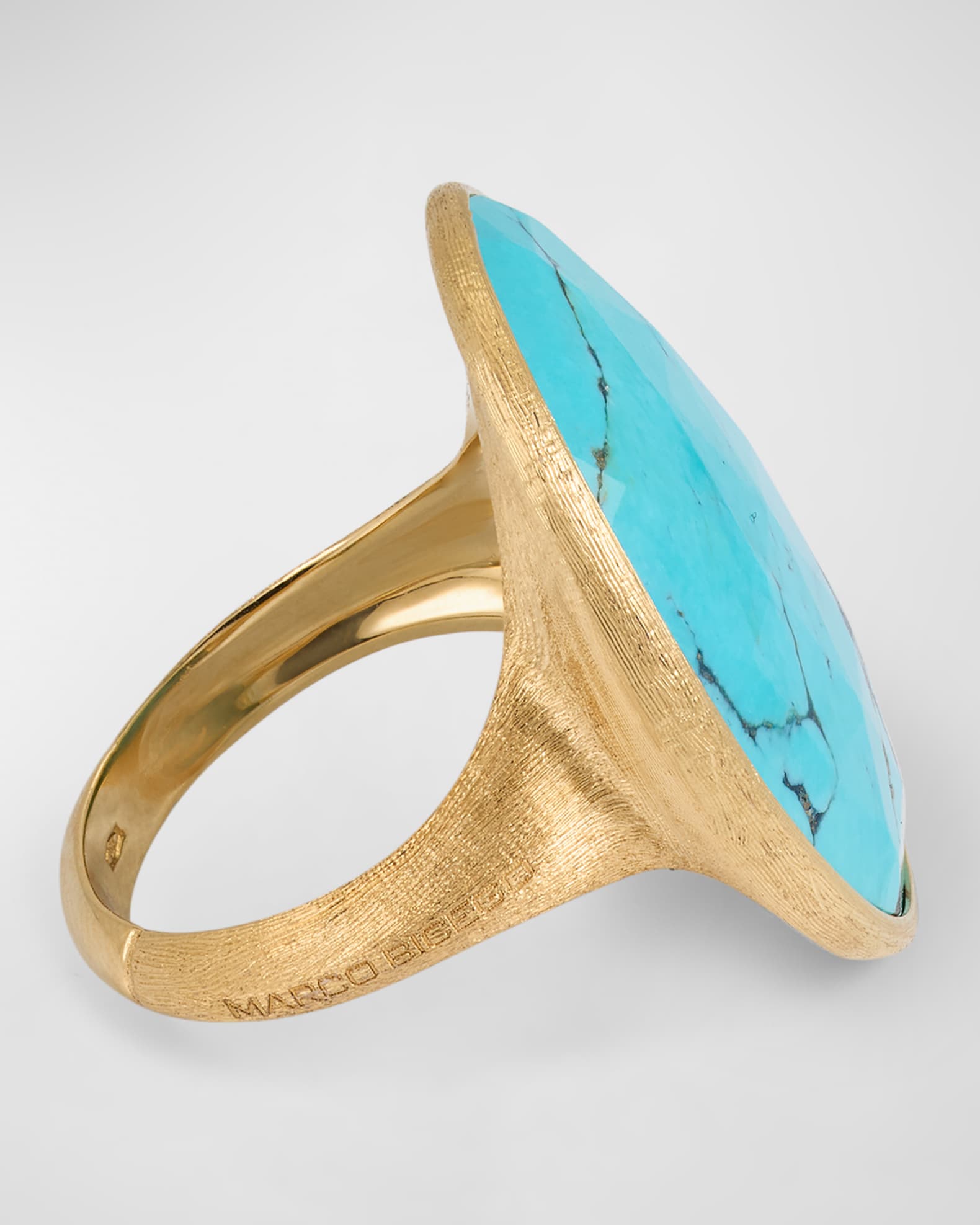 Marco Bicego 18K Yellow Gold Statement Ring with Turquoise, Size 7 ...
