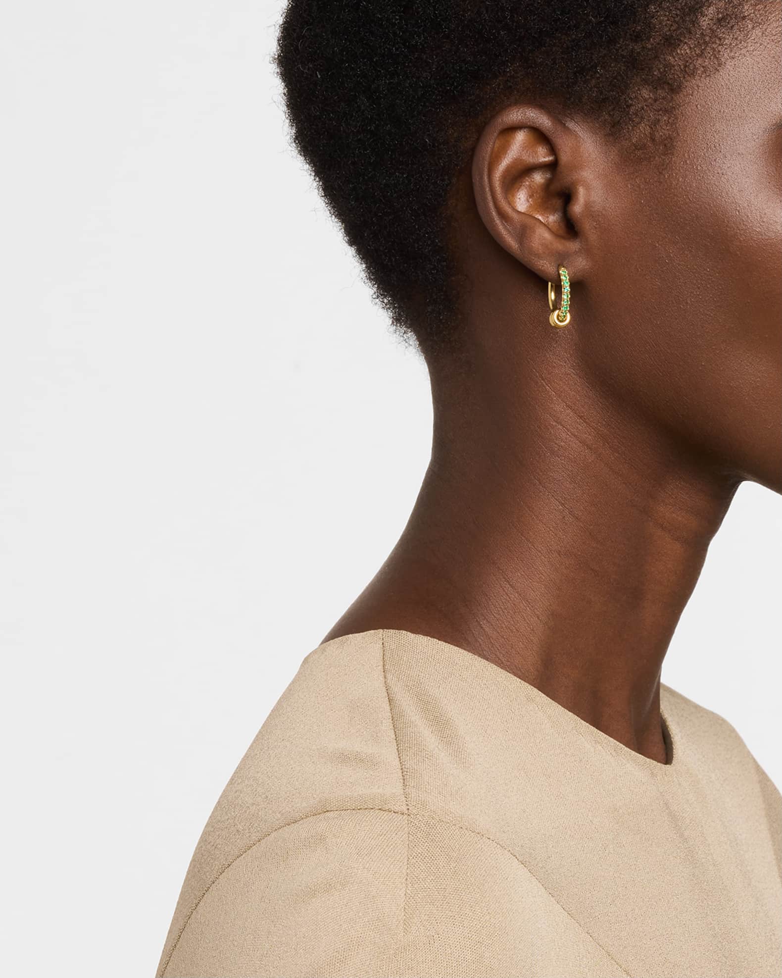 Spinelli Kilcollin Ara SG Deux Silver & Gold Hoop Earrings with ...