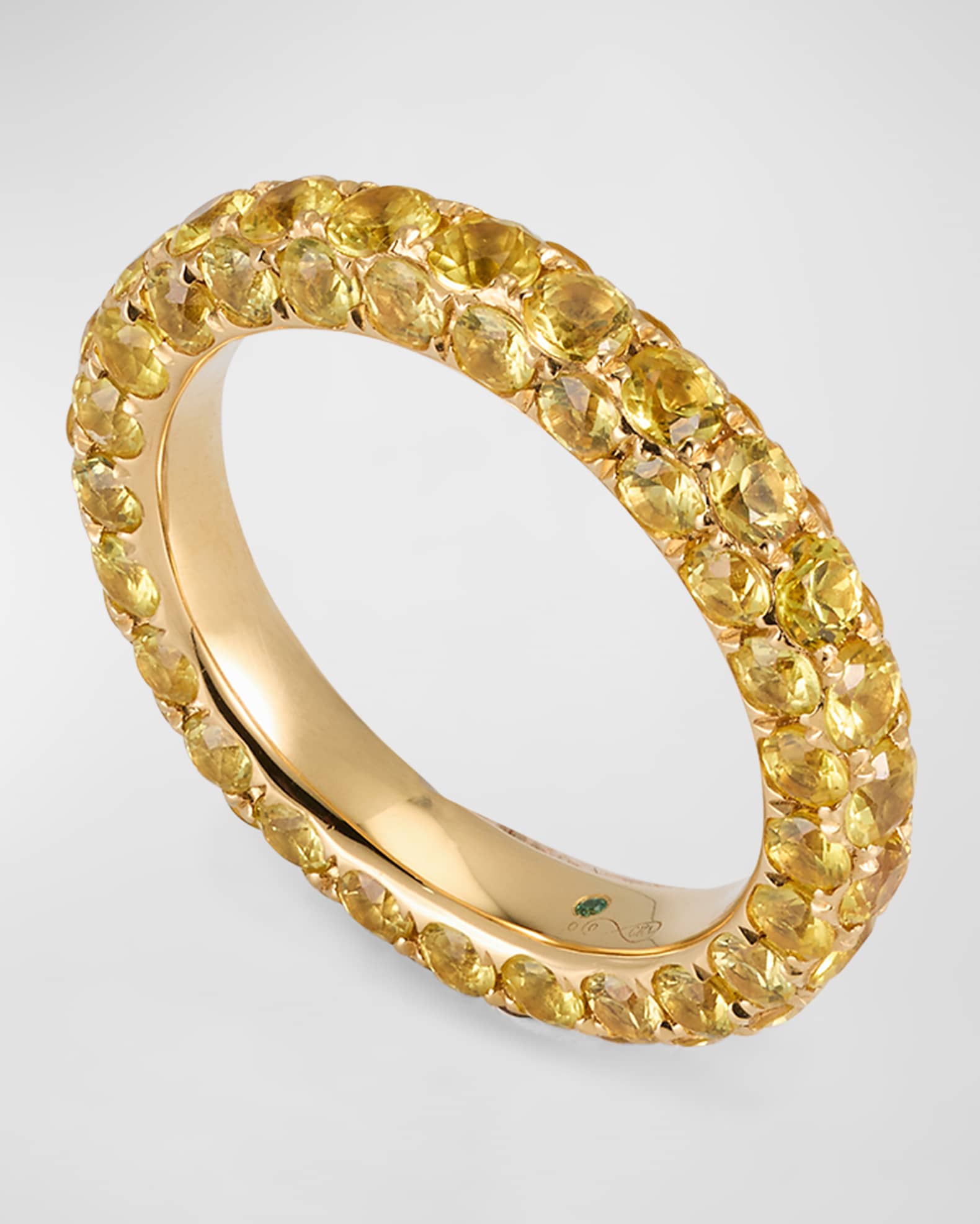 Graziela Gems 18K Yellow Gold Tsavorite 3-Sided Ring | Neiman Marcus