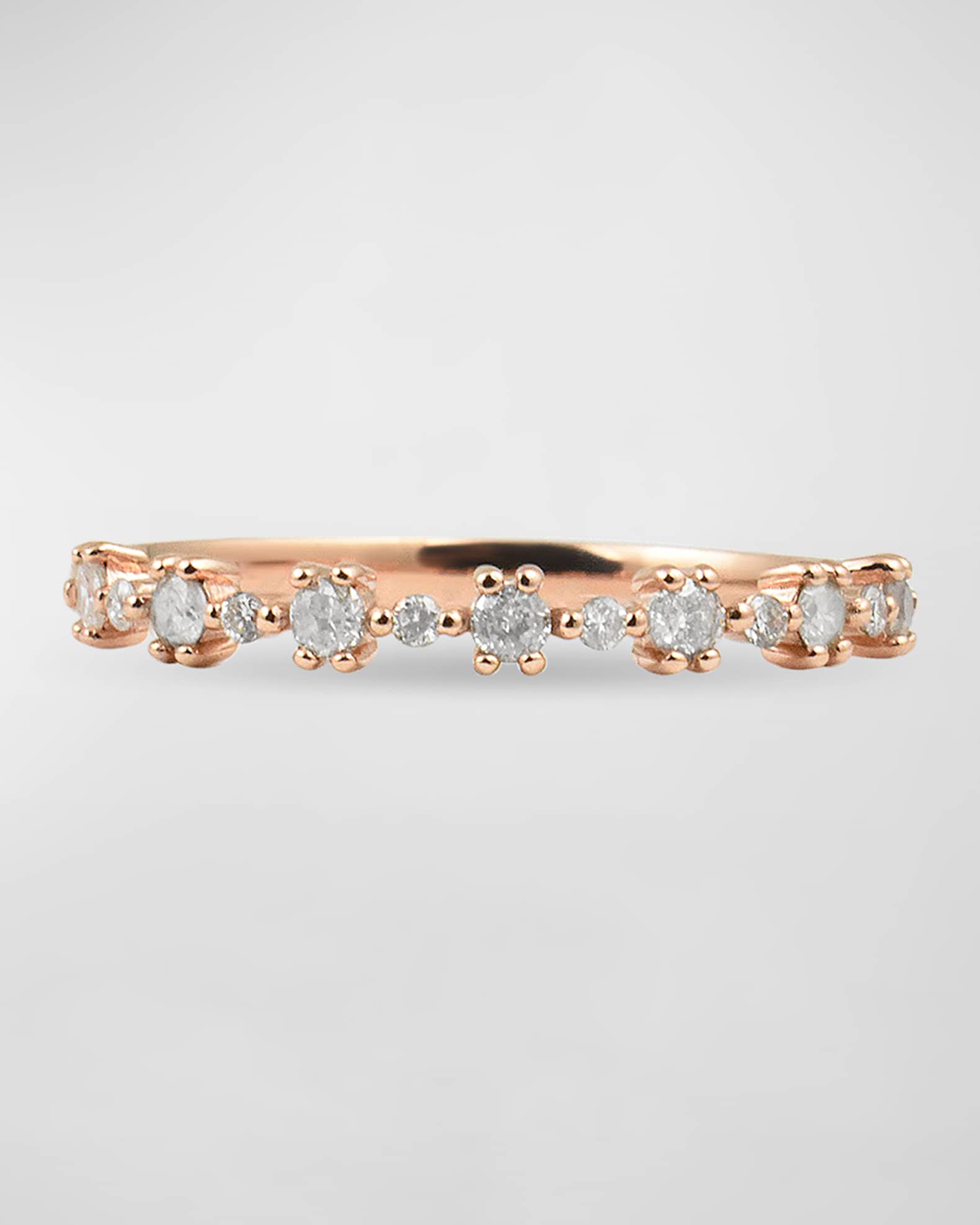 Stevie Wren 14K Rose Gold Diamond Flowerette Ring | Neiman Marcus