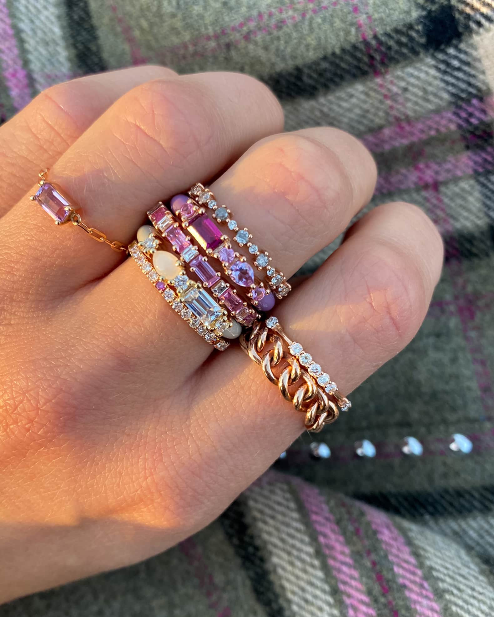 Stevie Wren 14K Rose Gold Diamond Flowerette Ring | Neiman Marcus