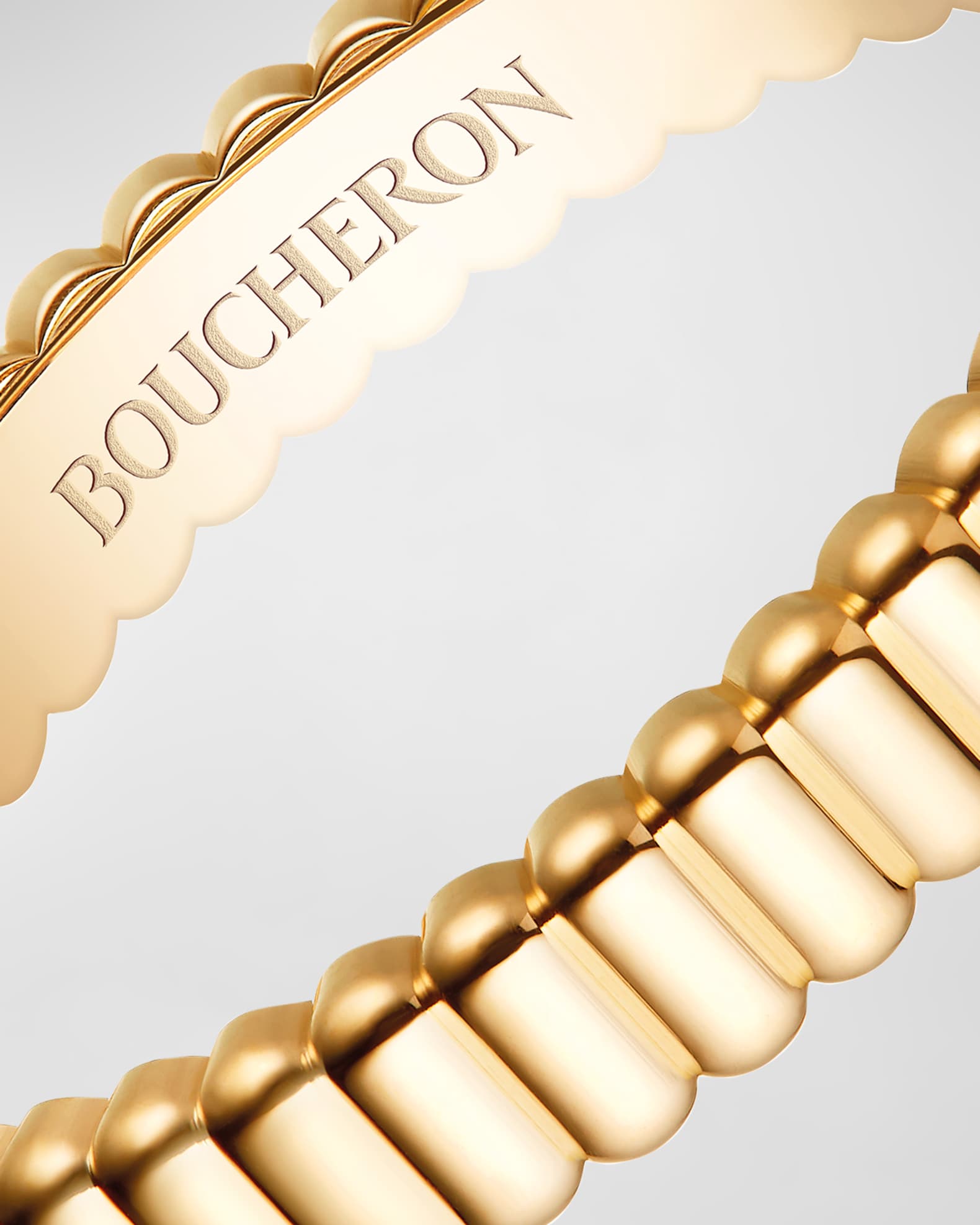 Boucheron Quatre 18K Yellow Gold Grosgrain Band Ring | Neiman Marcus