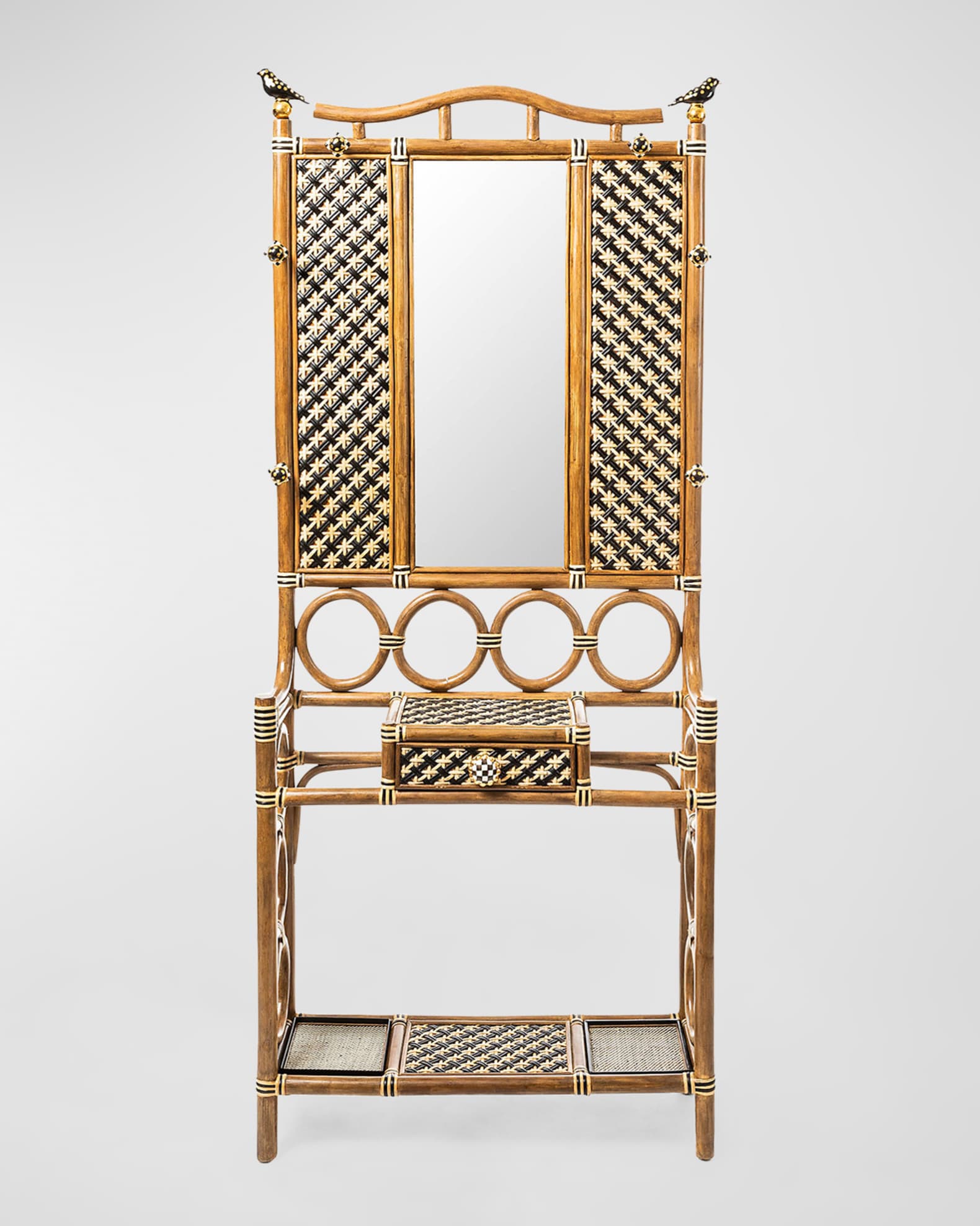 MacKenzie-Childs Wild Indoors Rattan Hall Tree | Neiman Marcus