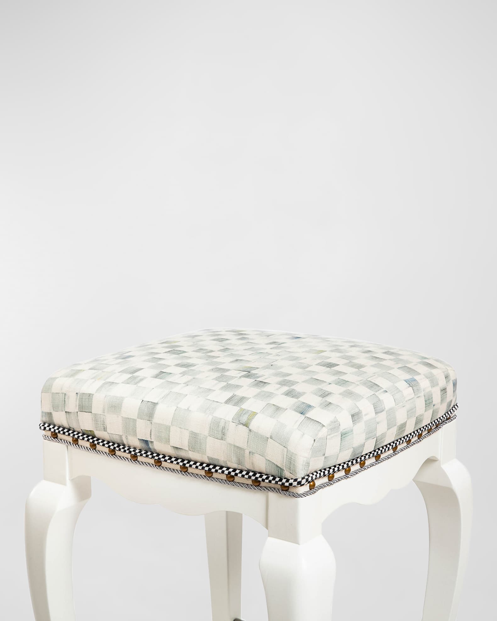 MacKenzie-Childs Sterling Check 26" Counter Stool | Neiman Marcus