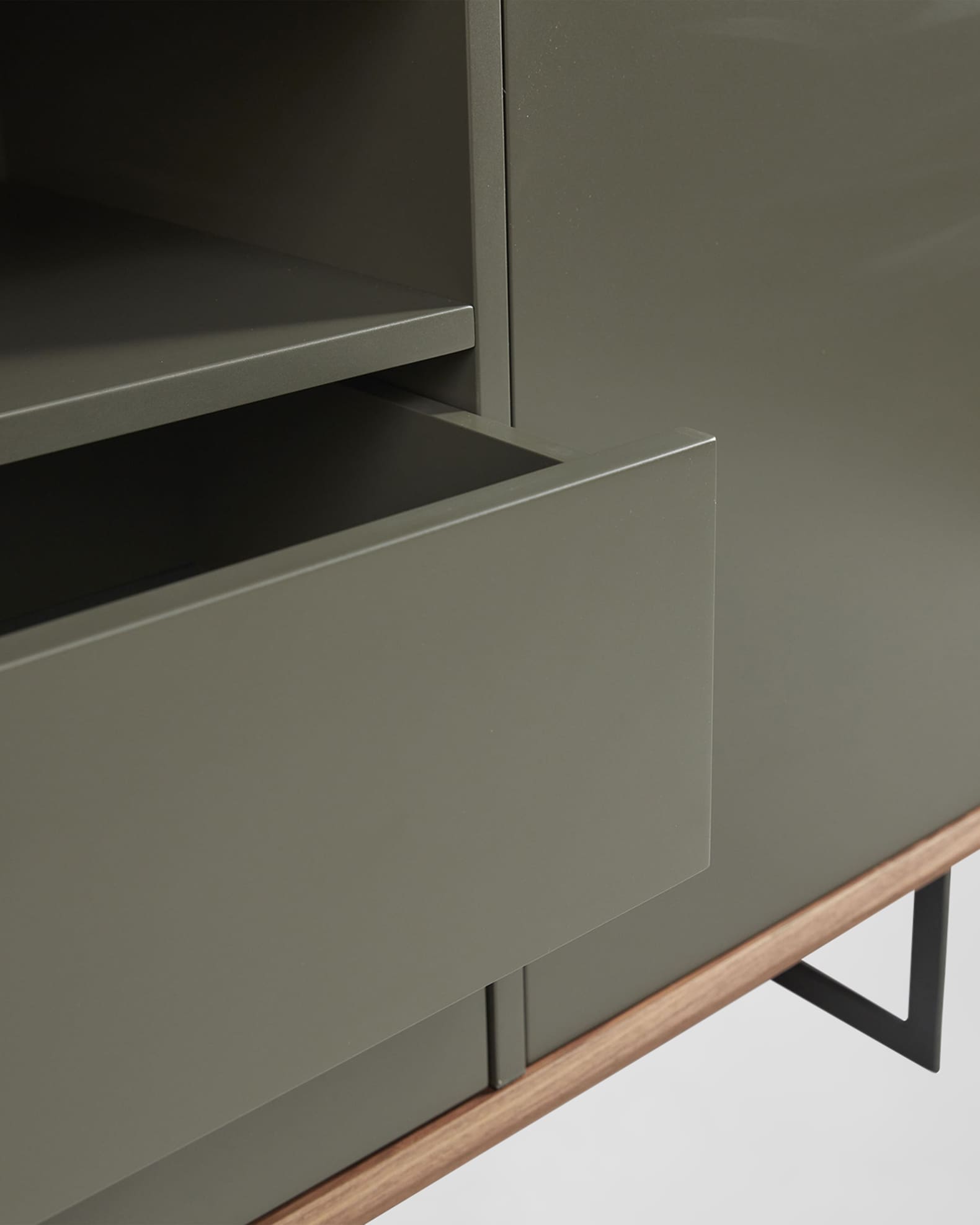 Euro Style Anderson Walnut & Dark Gray Sideboard | Neiman Marcus