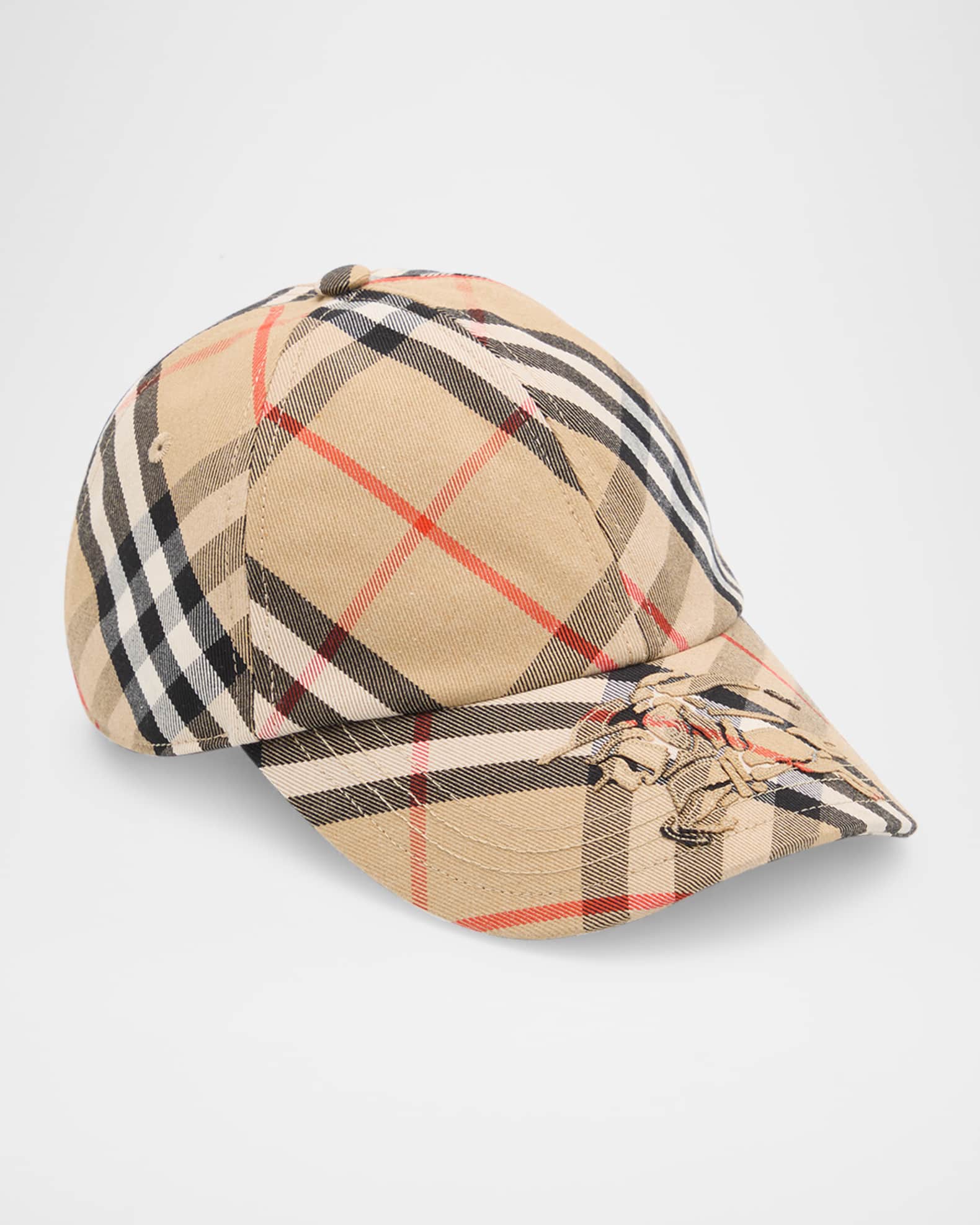 Burberry Men's Check EKD Baseball Cap | Neiman Marcus