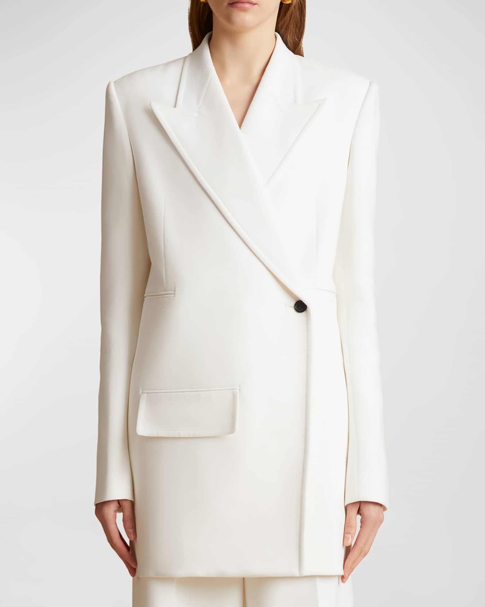 Khaite Jacobson One-Button Jacket | Neiman Marcus