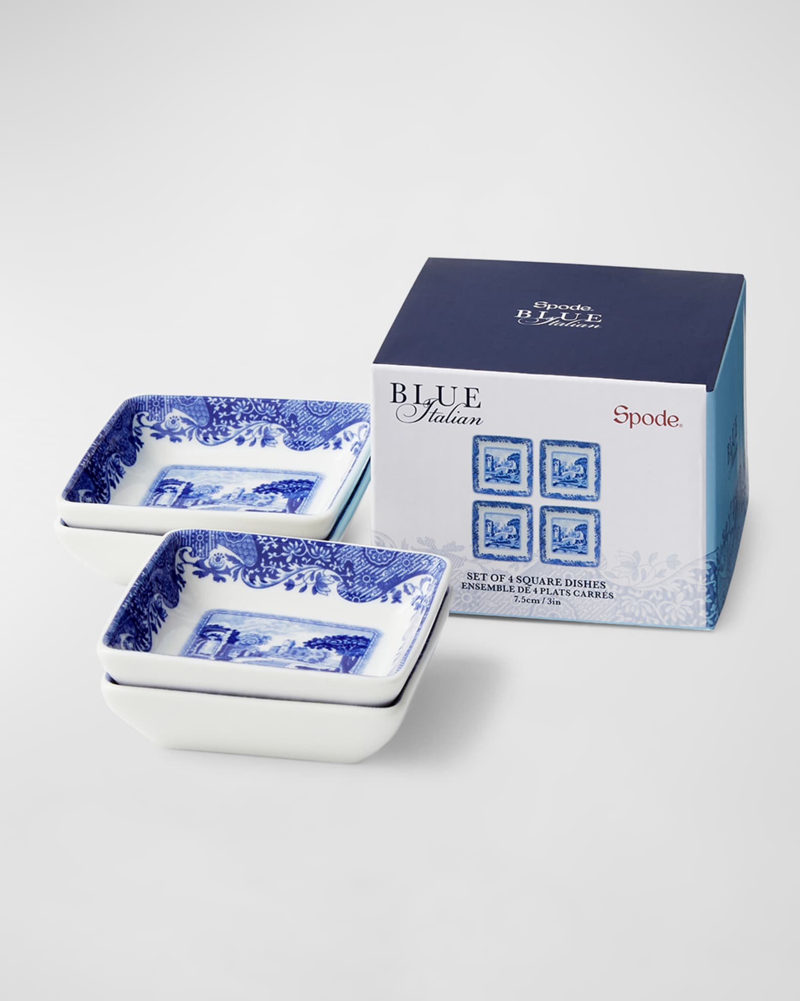Spode Blue Italian Square Dishes, Set of 4 | Neiman Marcus