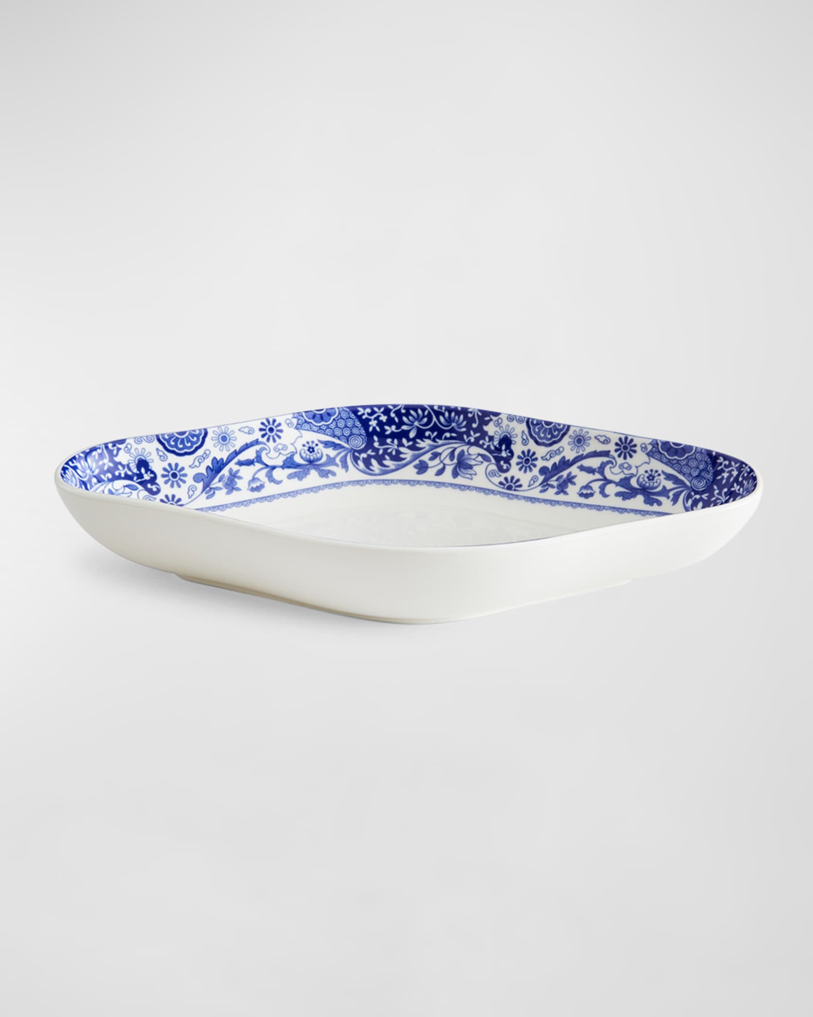 Spode Blue Italian Brocato Diamond Dish | Neiman Marcus