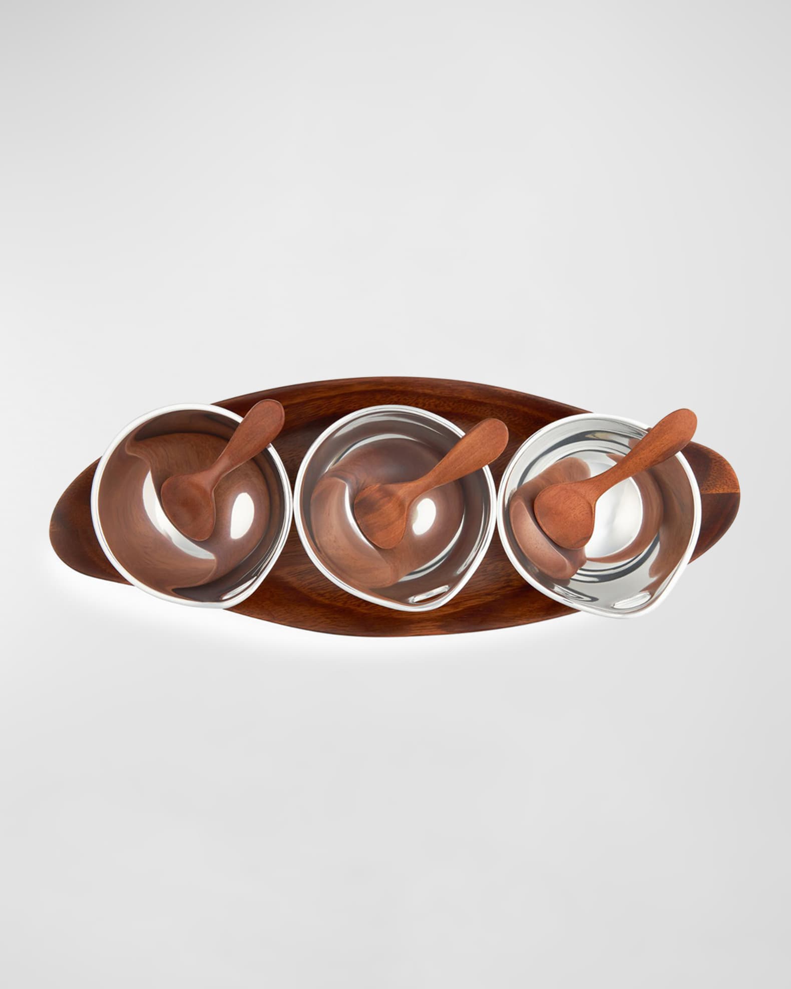 Nambe Portables Triple Condiment Server | Neiman Marcus