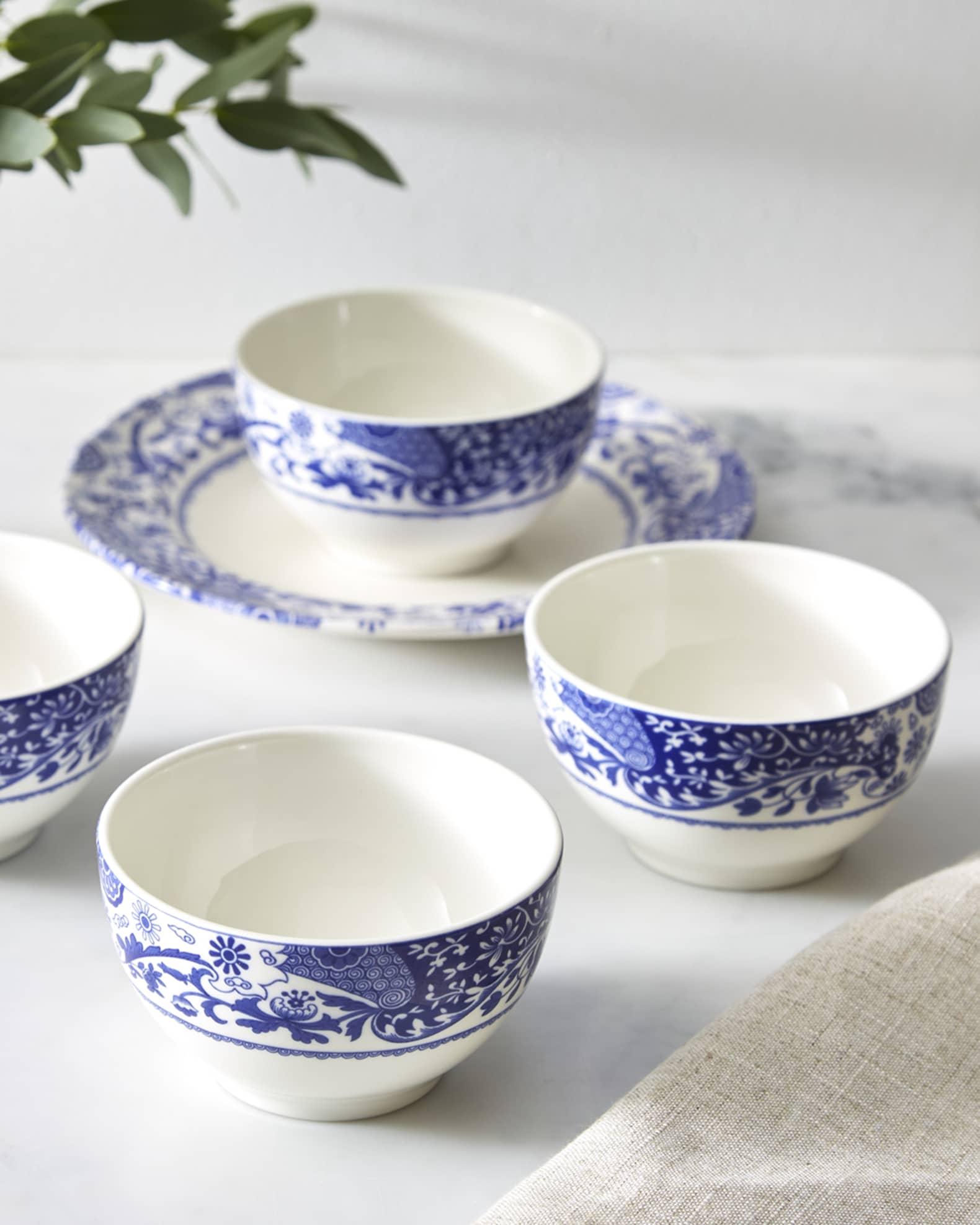 Spode Blue Italian Brocato Dip Bowls, Set of 4 | Neiman Marcus