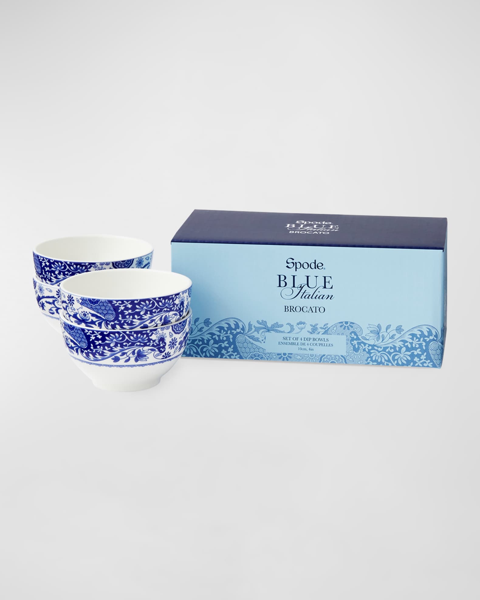 Spode Blue Italian Brocato Dip Bowls, Set of 4 | Neiman Marcus