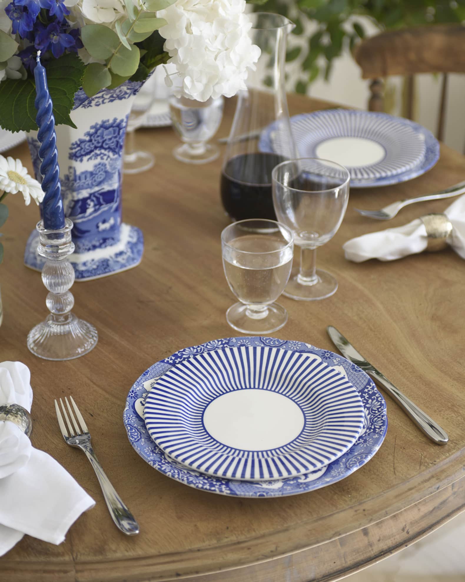 Spode Blue Italian Steccato Salad Plates, Set of 4 | Neiman Marcus