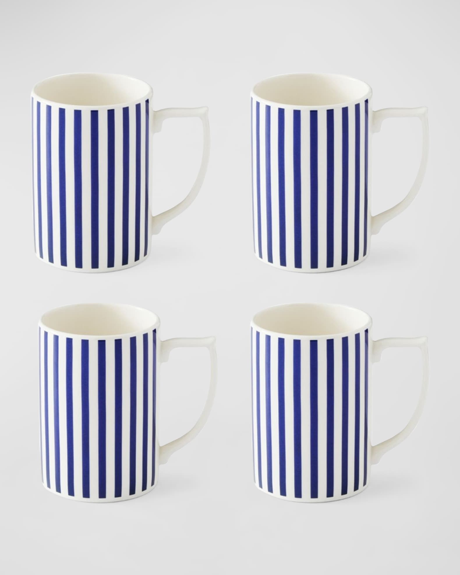 Spode Blue Italian Steccato Narrow Stripe Mugs, Set of 4 | Neiman Marcus