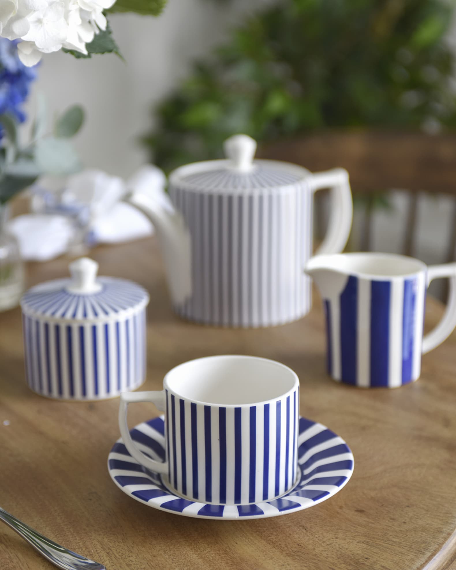 Spode Blue Italian Stecatto 3-Piece Tea Serving Set | Neiman Marcus