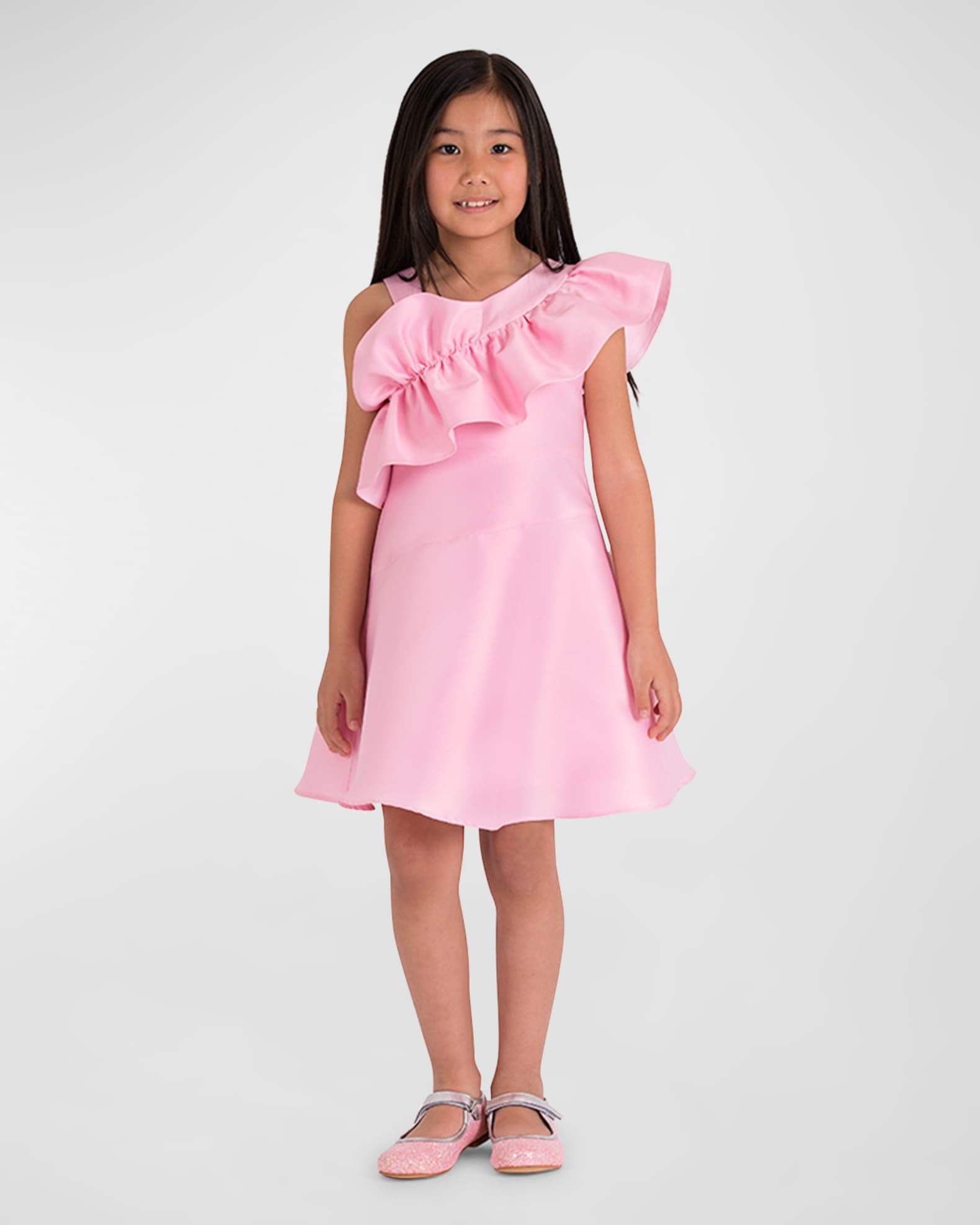 Mama Luma Girl's Pink Ruffles Dress, Size 3T-10 | Neiman Marcus