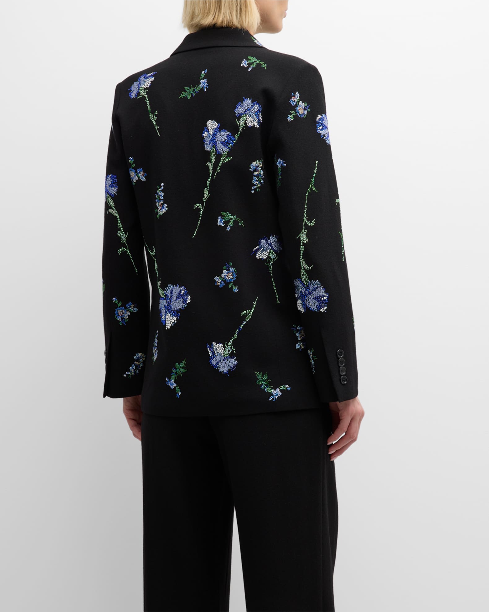 Libertine Cecil Beaton Carnation Embellished Double-Breasted Jacket | Neiman Marcus