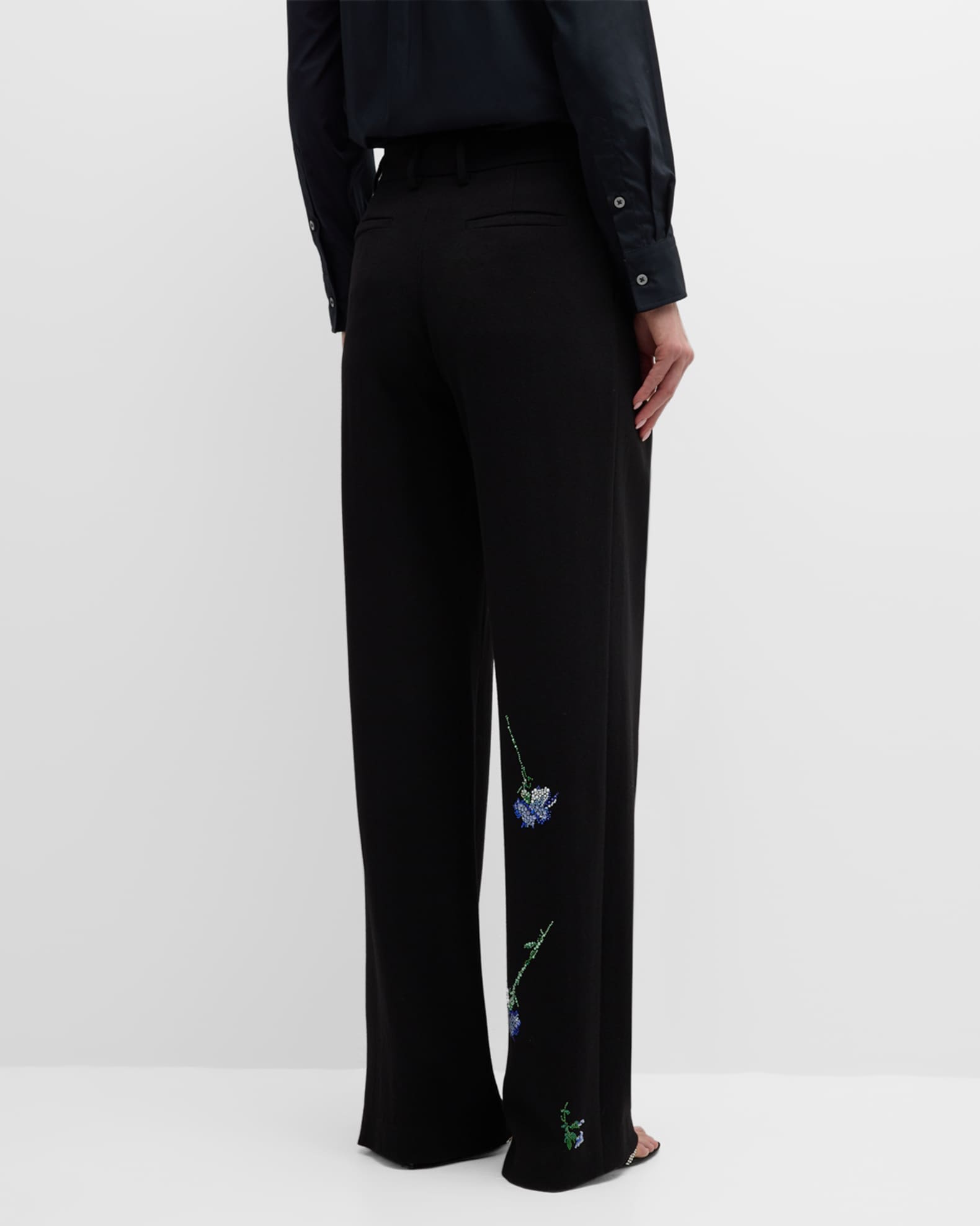 Libertine Cecil Beaton Carnation Embellished Straight-Leg Baggy ...