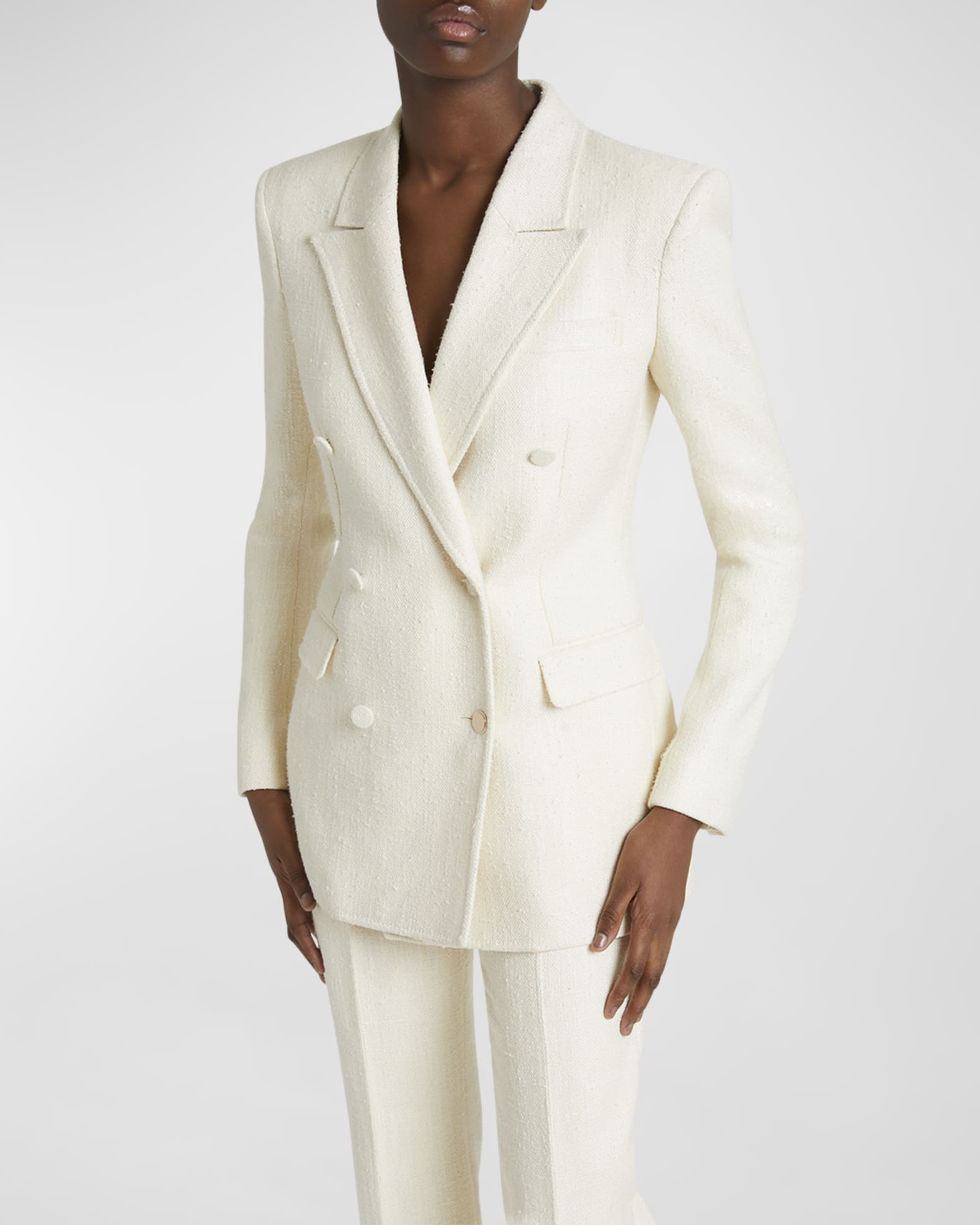 Boucle Double-Breasted Suit | Neiman Marcus
