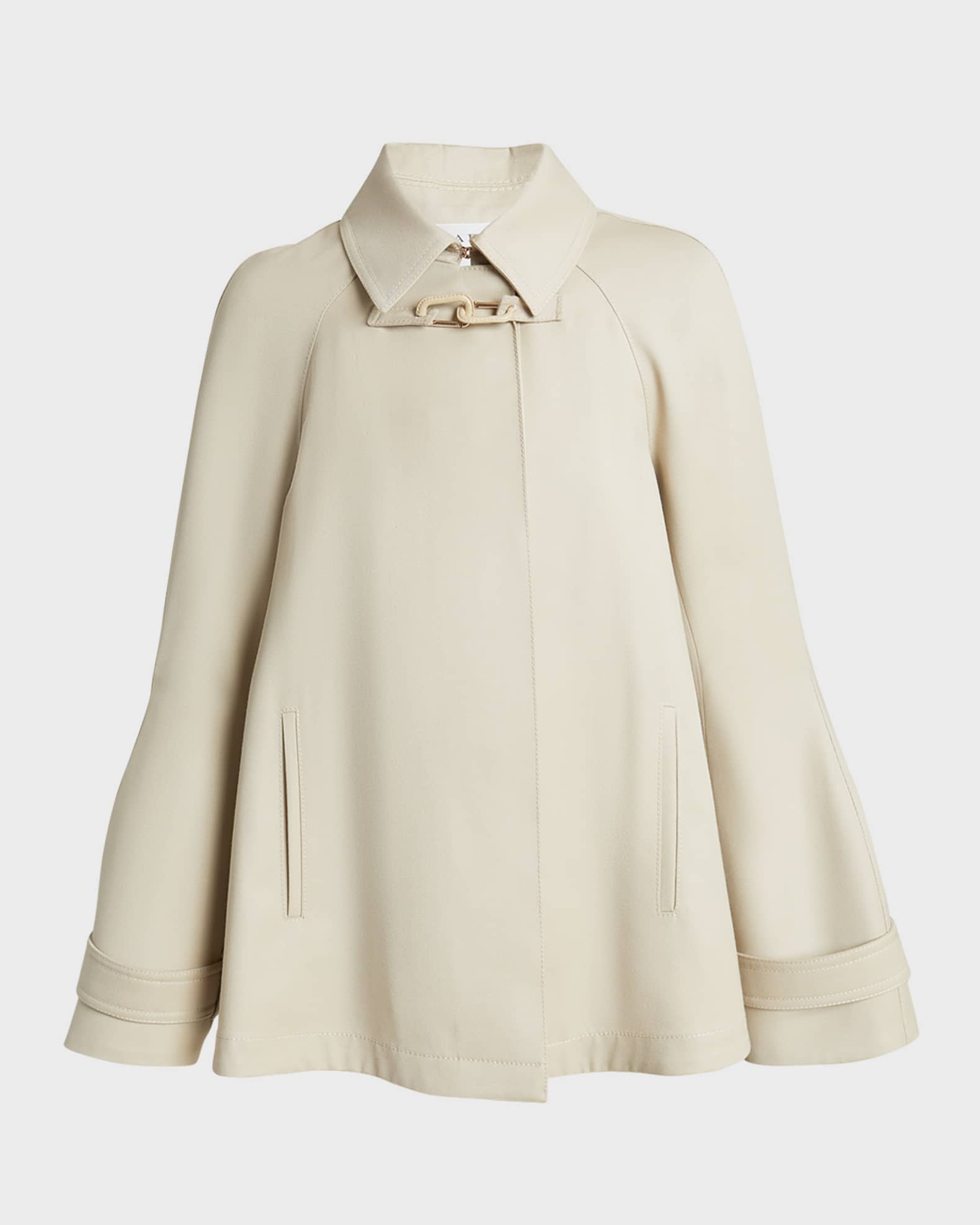 Gabriela Hearst Ismael A-Line Trench Jacket | Neiman Marcus