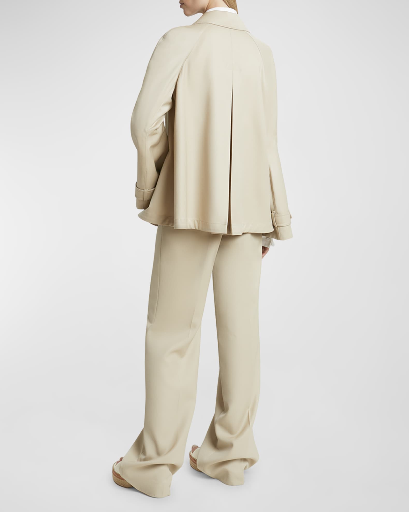 Gabriela Hearst Ismael A-Line Trench Jacket | Neiman Marcus