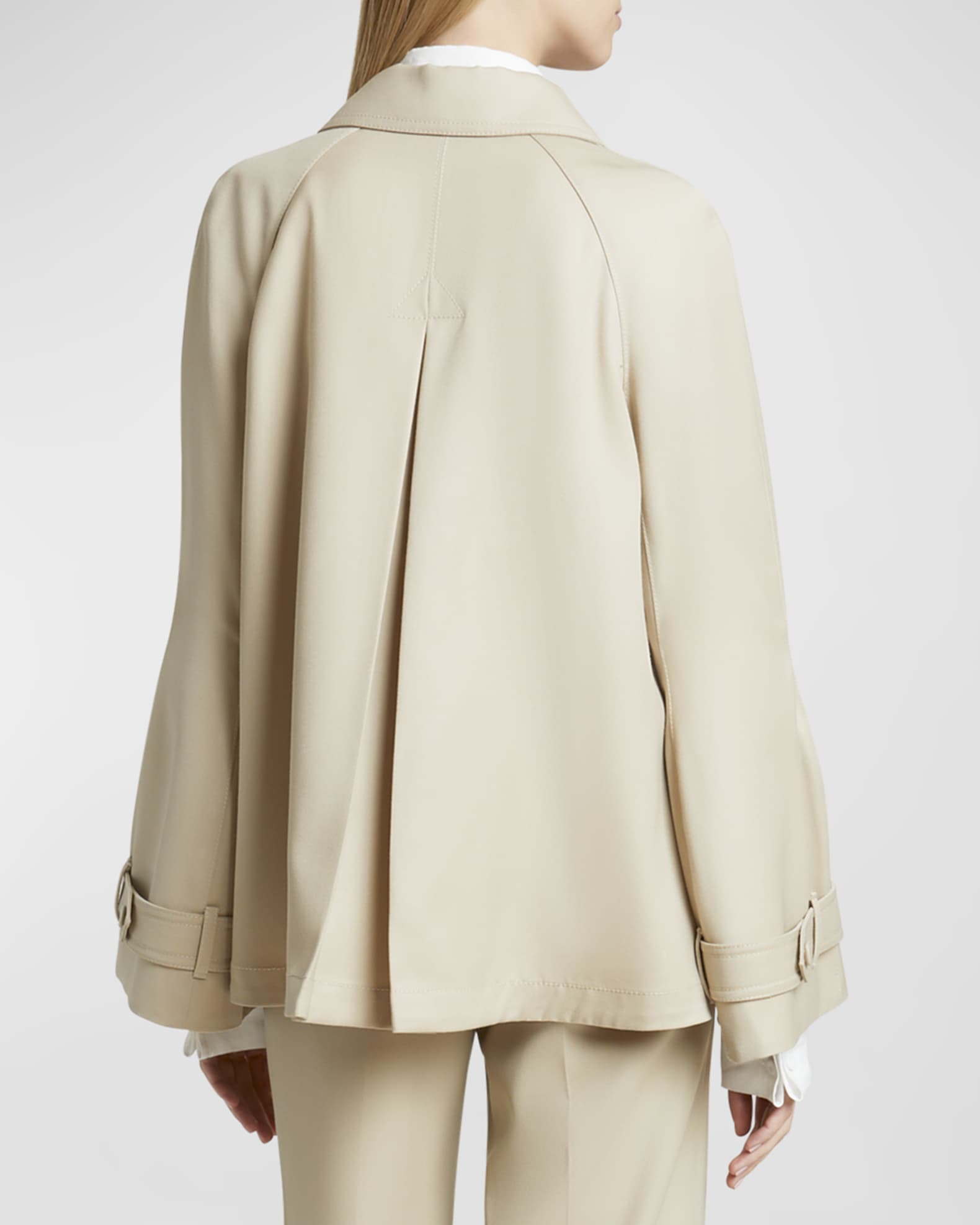 Gabriela Hearst Ismael A-Line Trench Jacket | Neiman Marcus