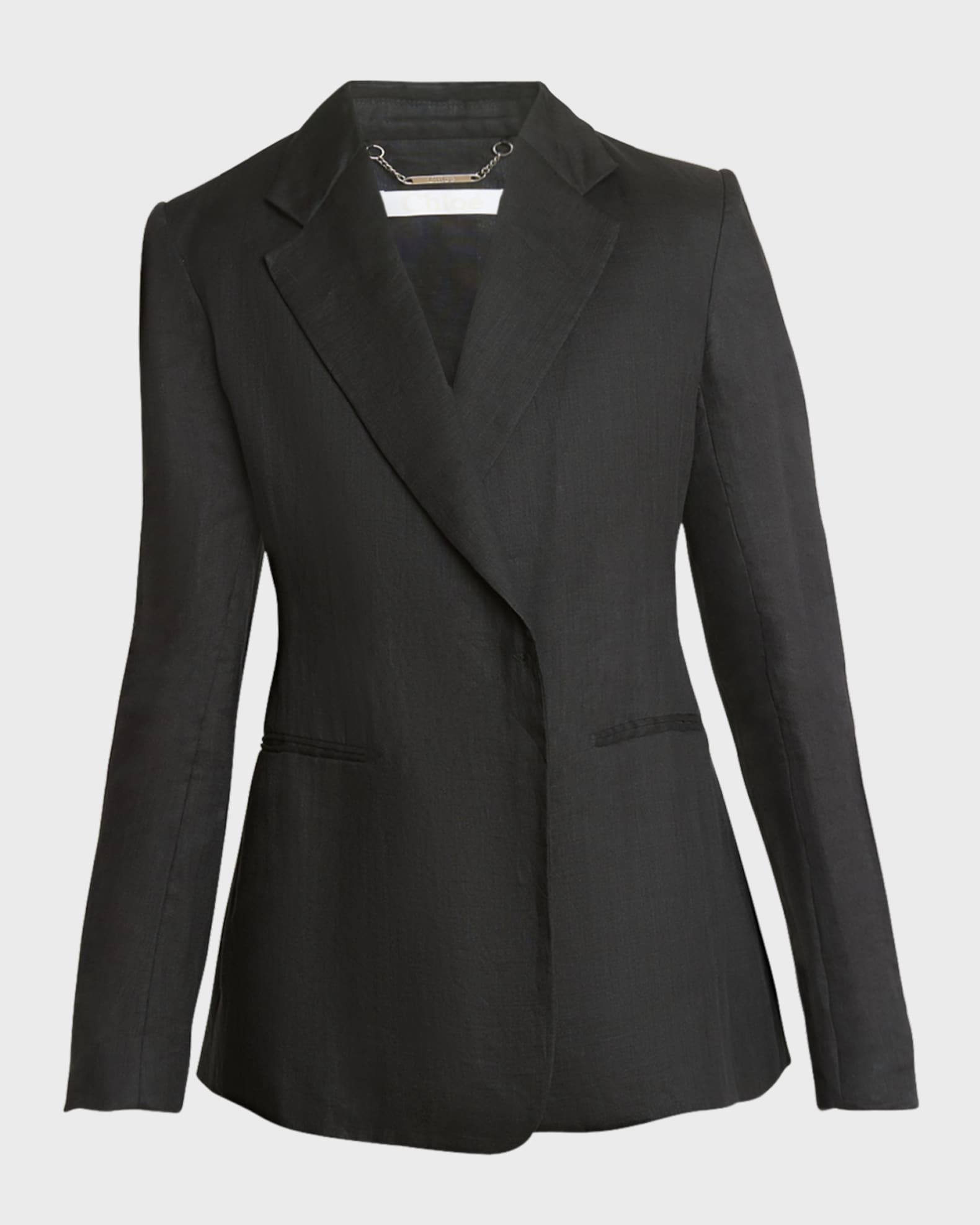 Chloe Buttonless Tailored Voile Jacket | Neiman Marcus