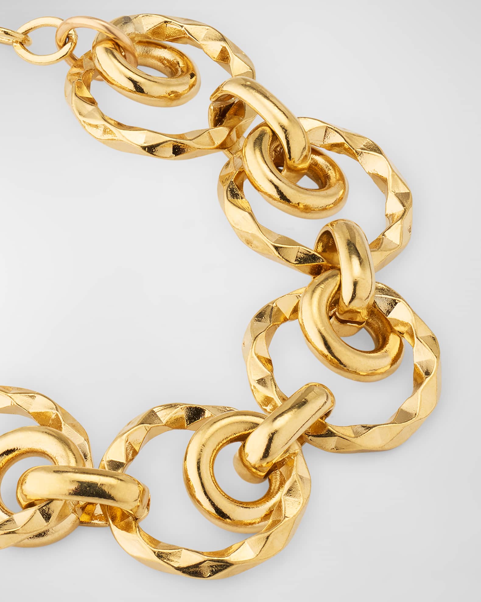 Devon Leigh Multi-Circle Textured Chain Bracelet | Neiman Marcus