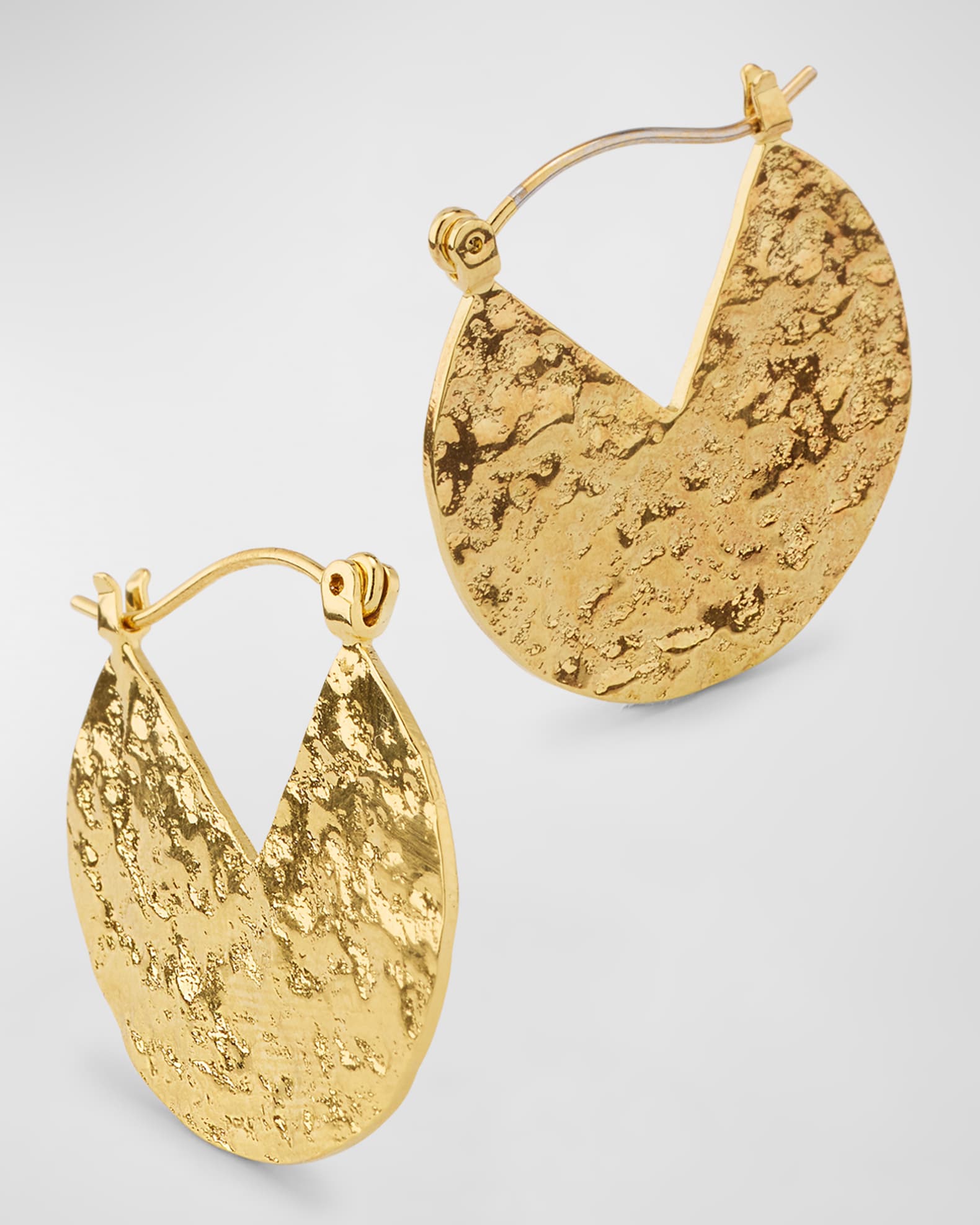 Devon Leigh Wedge Gold Circle Hoop Earrings | Neiman Marcus