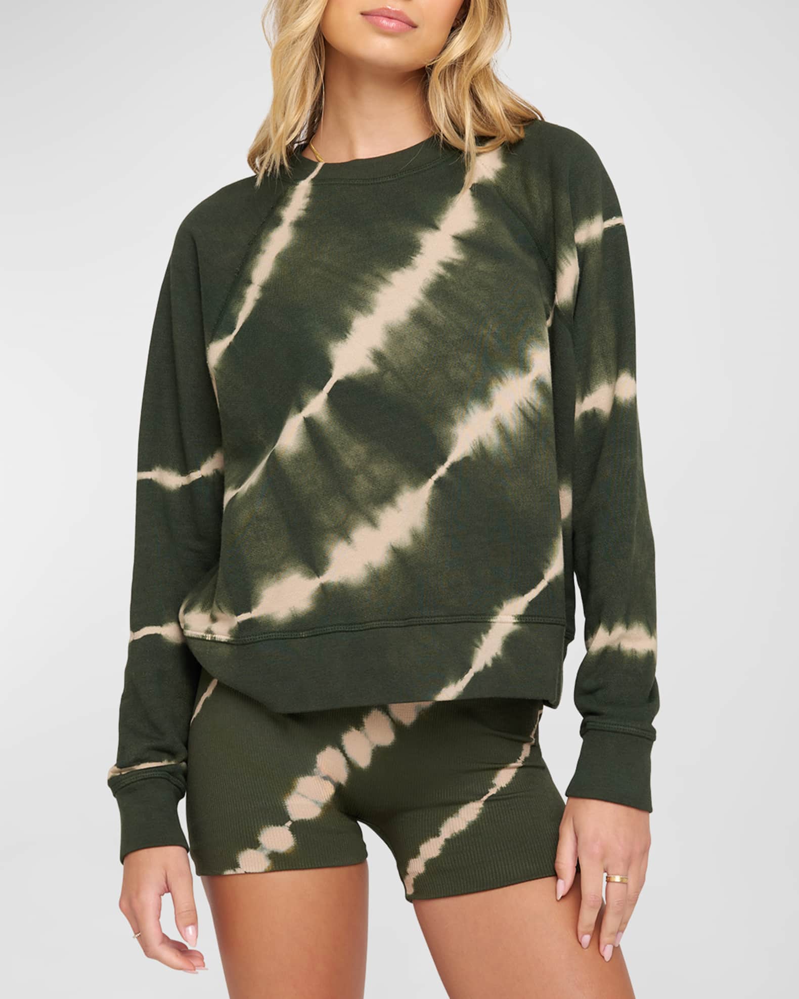 Spiritual Gangster Tie-Dye Forever Crewneck Sweatshirt | Neiman Marcus