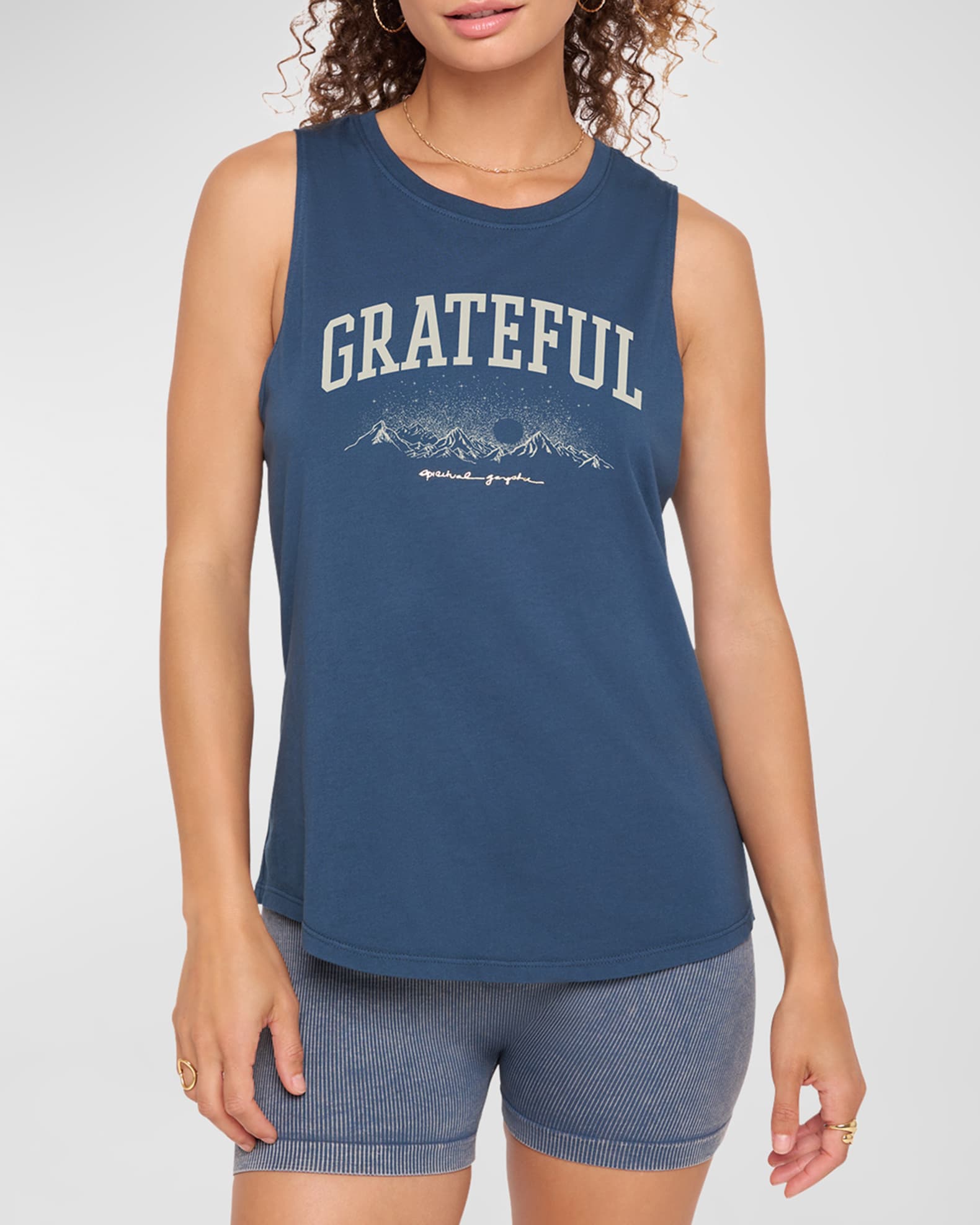 Spiritual Gangster Grateful Jade Muscle Tank Top | Neiman Marcus