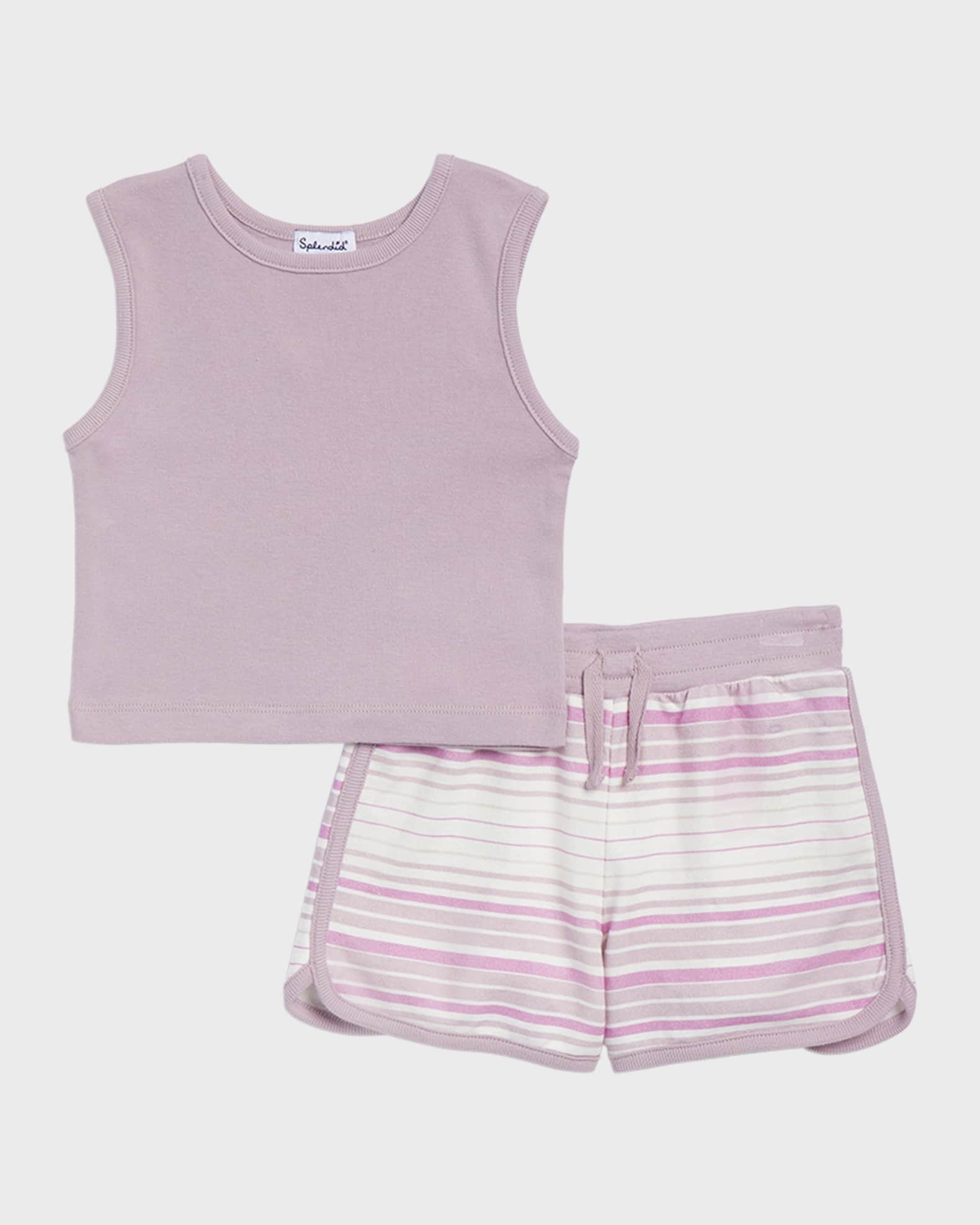 Splendid Girl's Painterly Shorts Set, Size 2-6 | Neiman Marcus