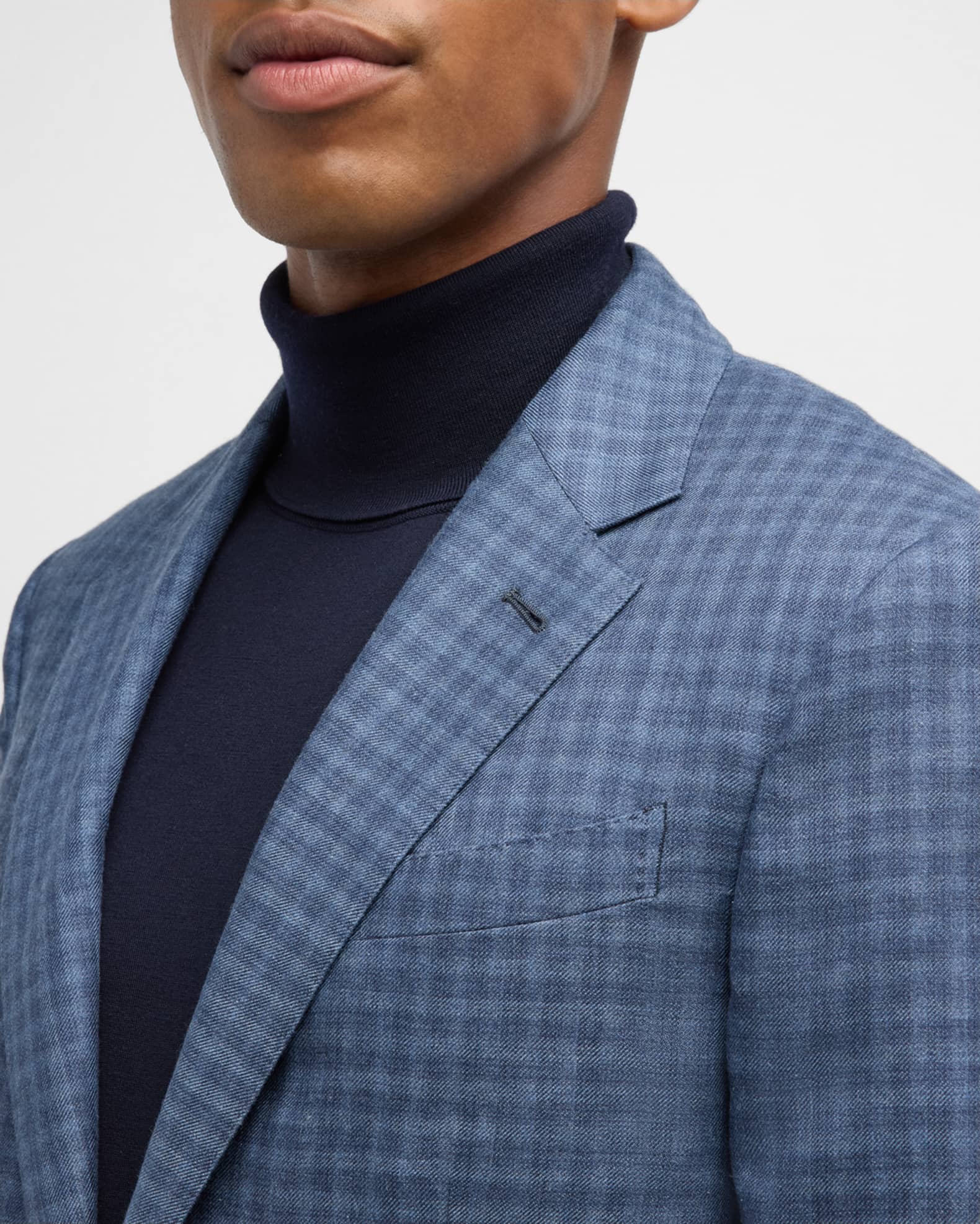 ZEGNA Men's Cashmere-Silk Check Sport Coat | Neiman Marcus
