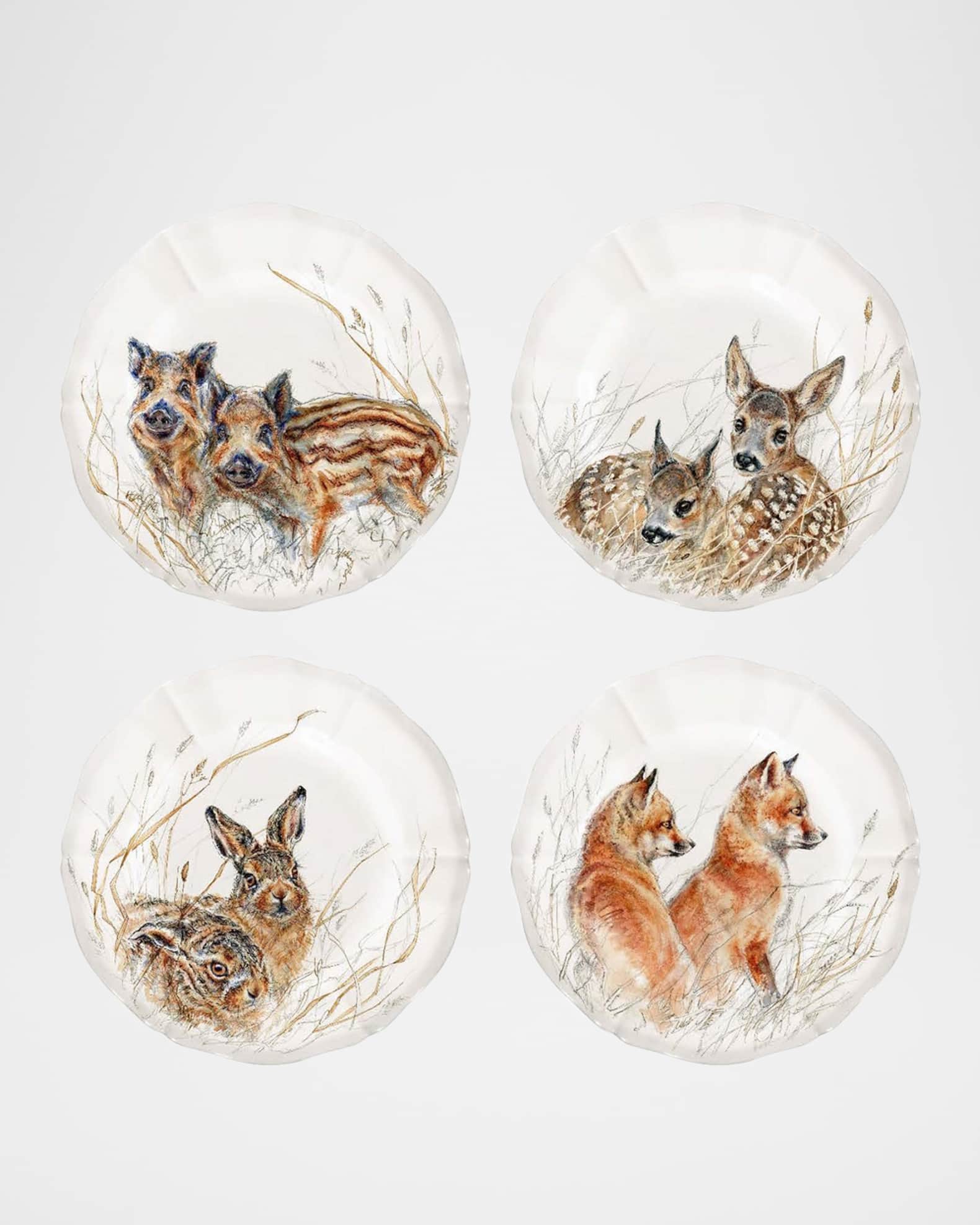 Gien Sologne Canape Plates, Set of 4 | Neiman Marcus