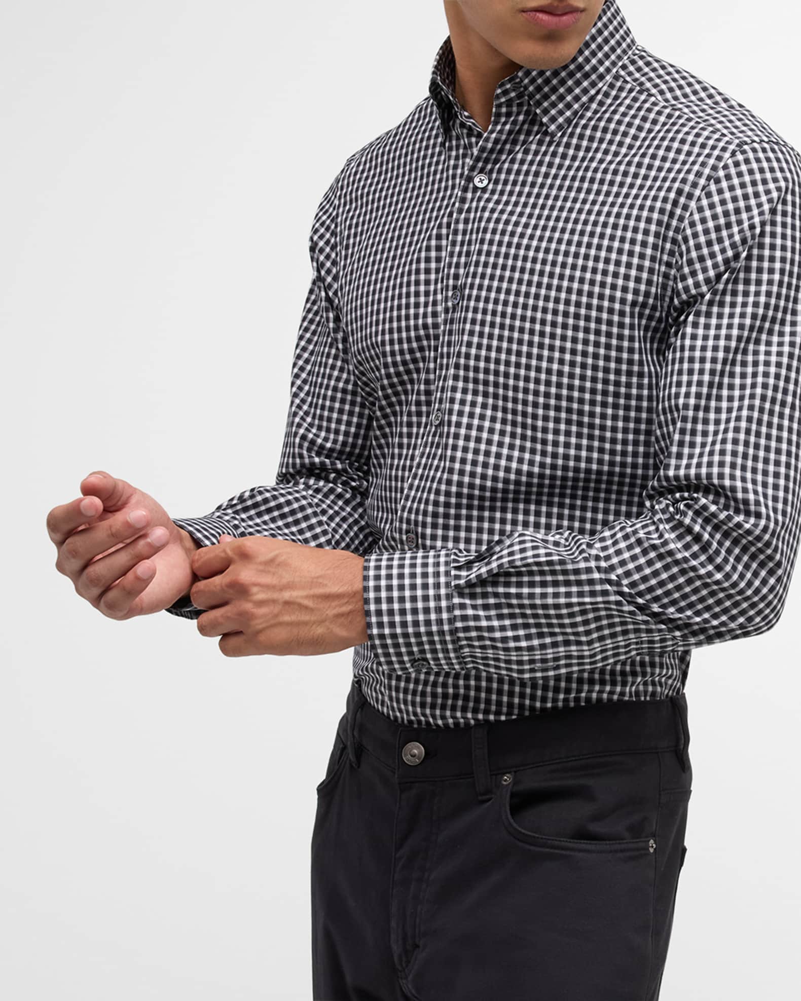 ZEGNA Men's Centoquaranta Cotton Plaid Sport Shirt | Neiman Marcus