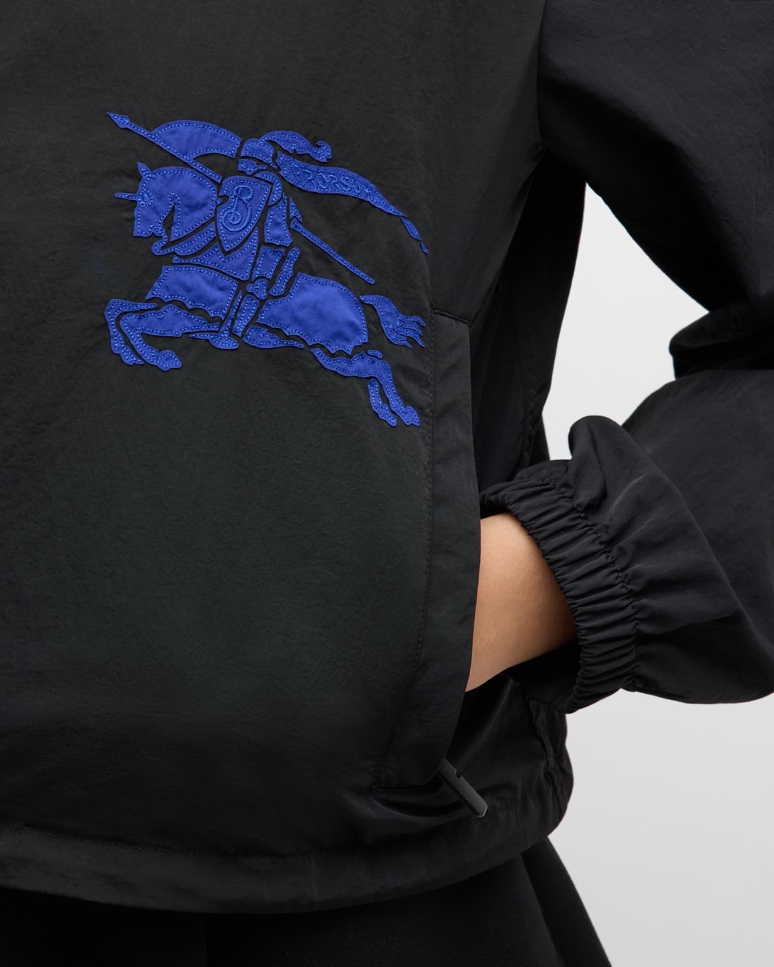 Burberry EKD Embroidered Hooded Jacket | Neiman Marcus