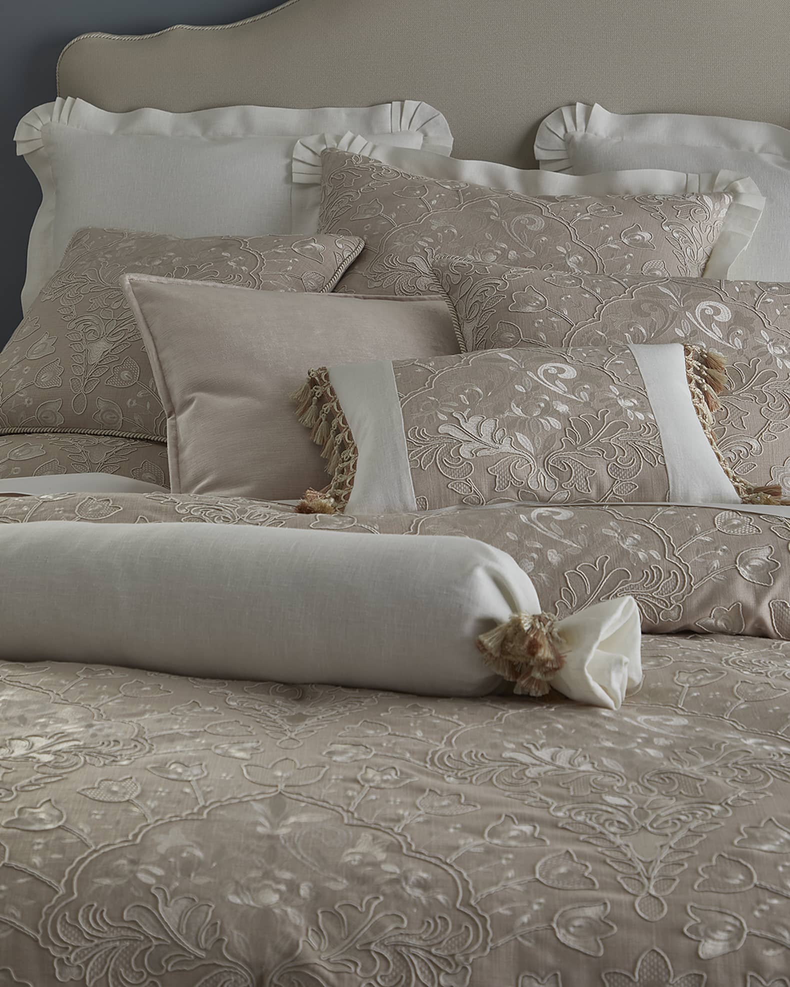 Tulip Embroidery Bedding Collection | Neiman Marcus
