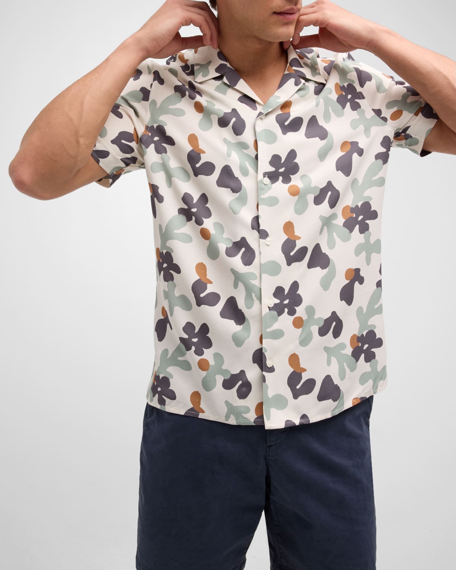 PAIGE Men's Landon Camp Shirt | Neiman Marcus