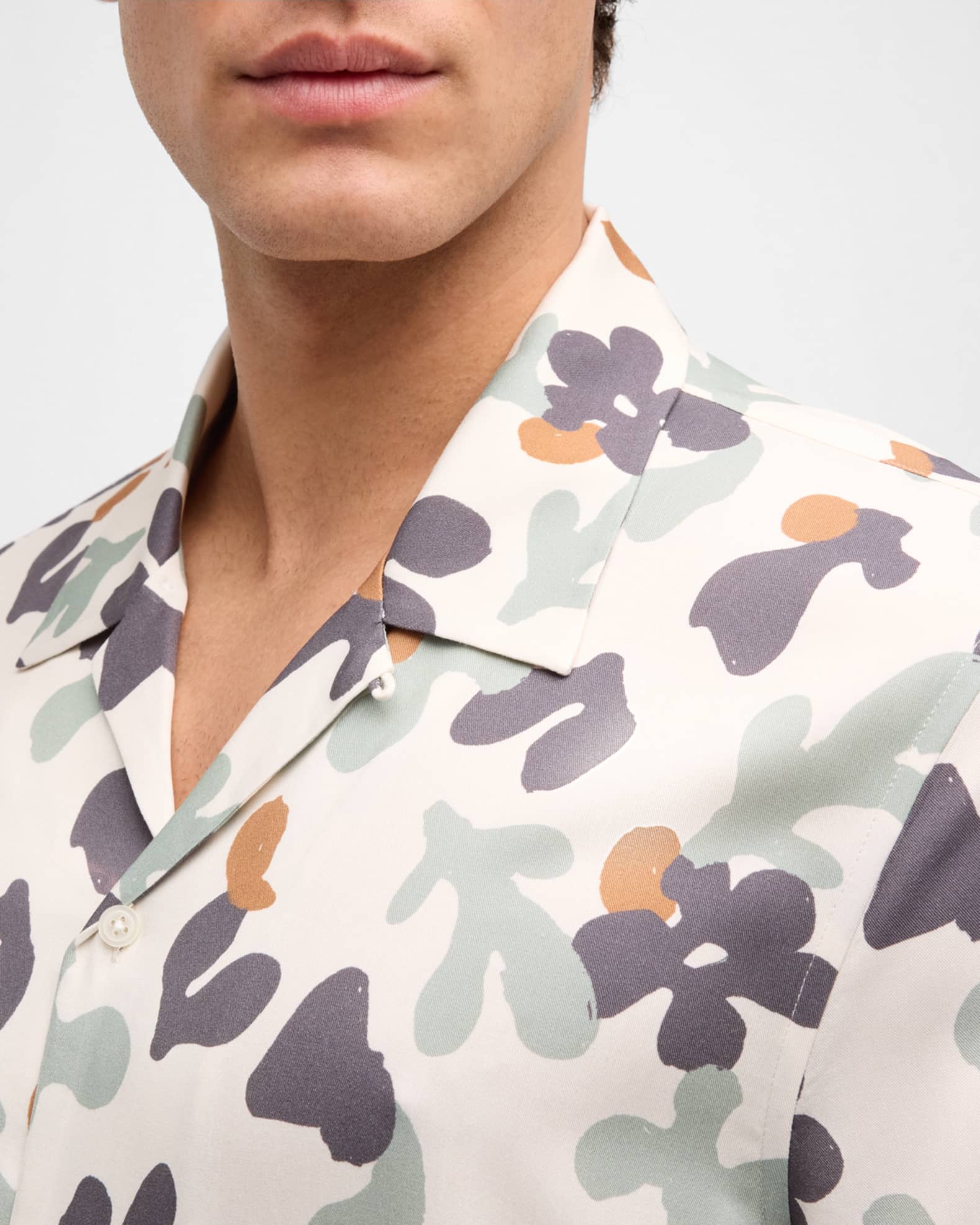 PAIGE Men's Landon Camp Shirt | Neiman Marcus