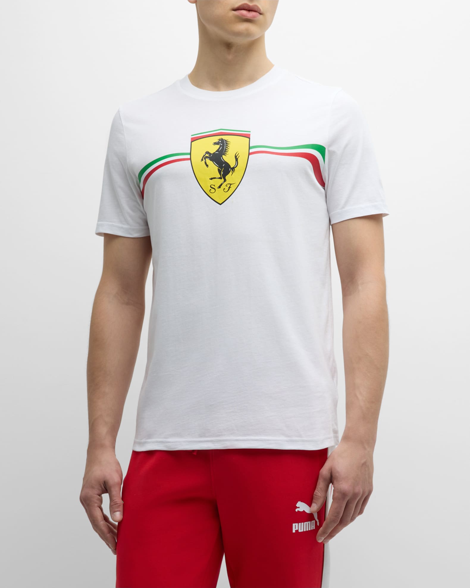 Puma x Ferrari Men's Race Shield Heritage T-Shirt | Neiman Marcus