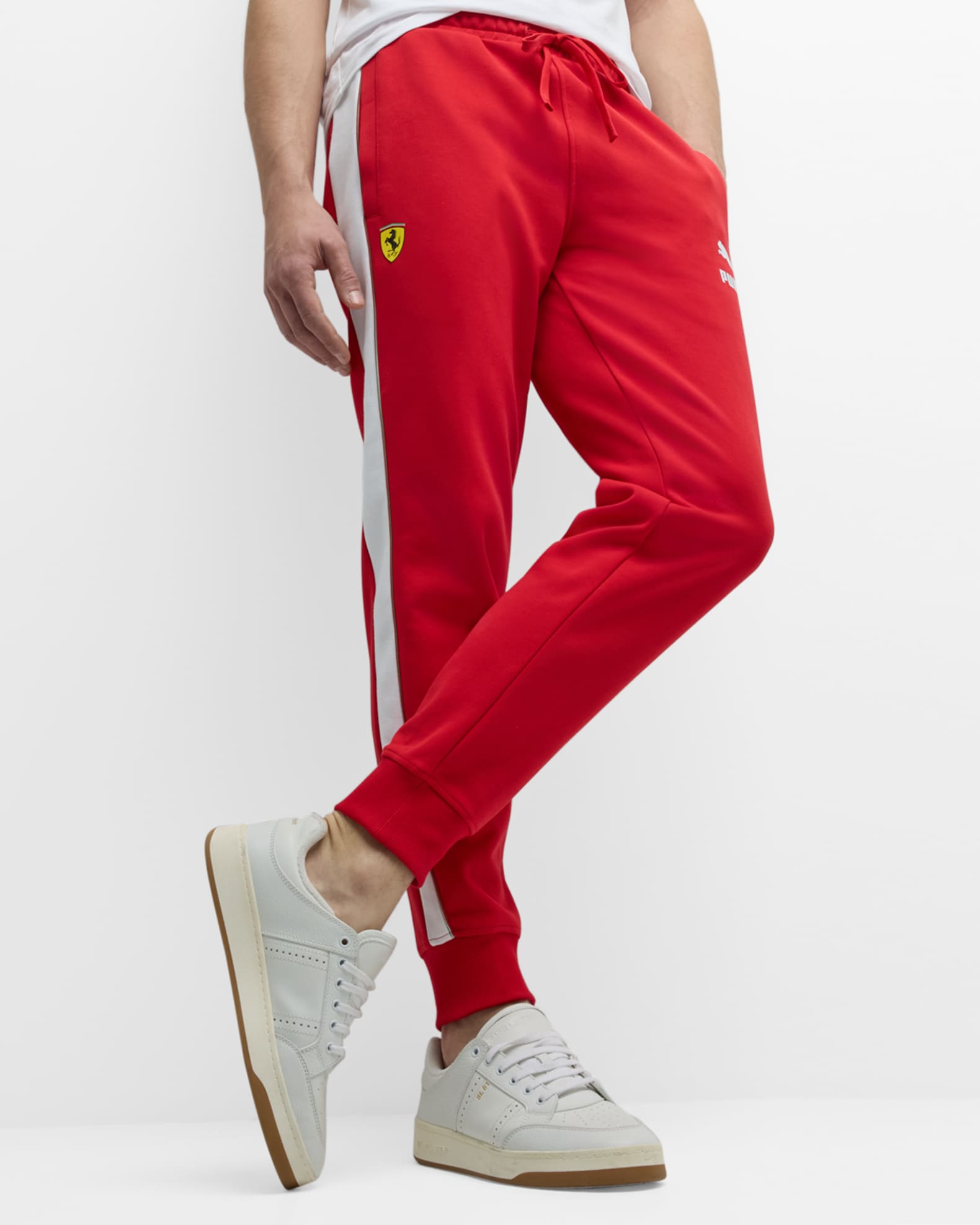 Puma x Ferrari Men's Race Iconic T7 Track Pants | Neiman Marcus
