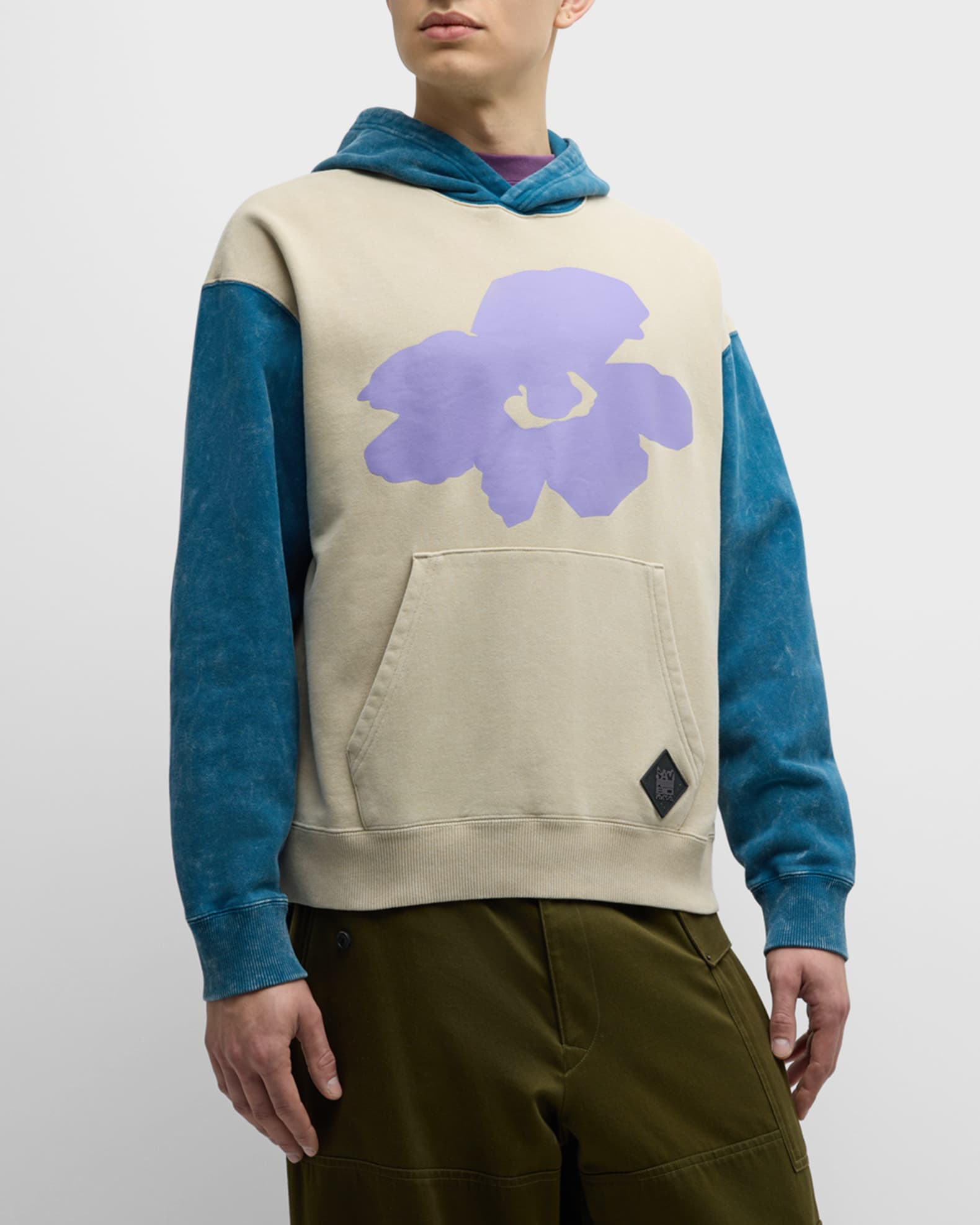 Puma x P.A.M. Men's Colorblock Flower Hoodie | Neiman Marcus