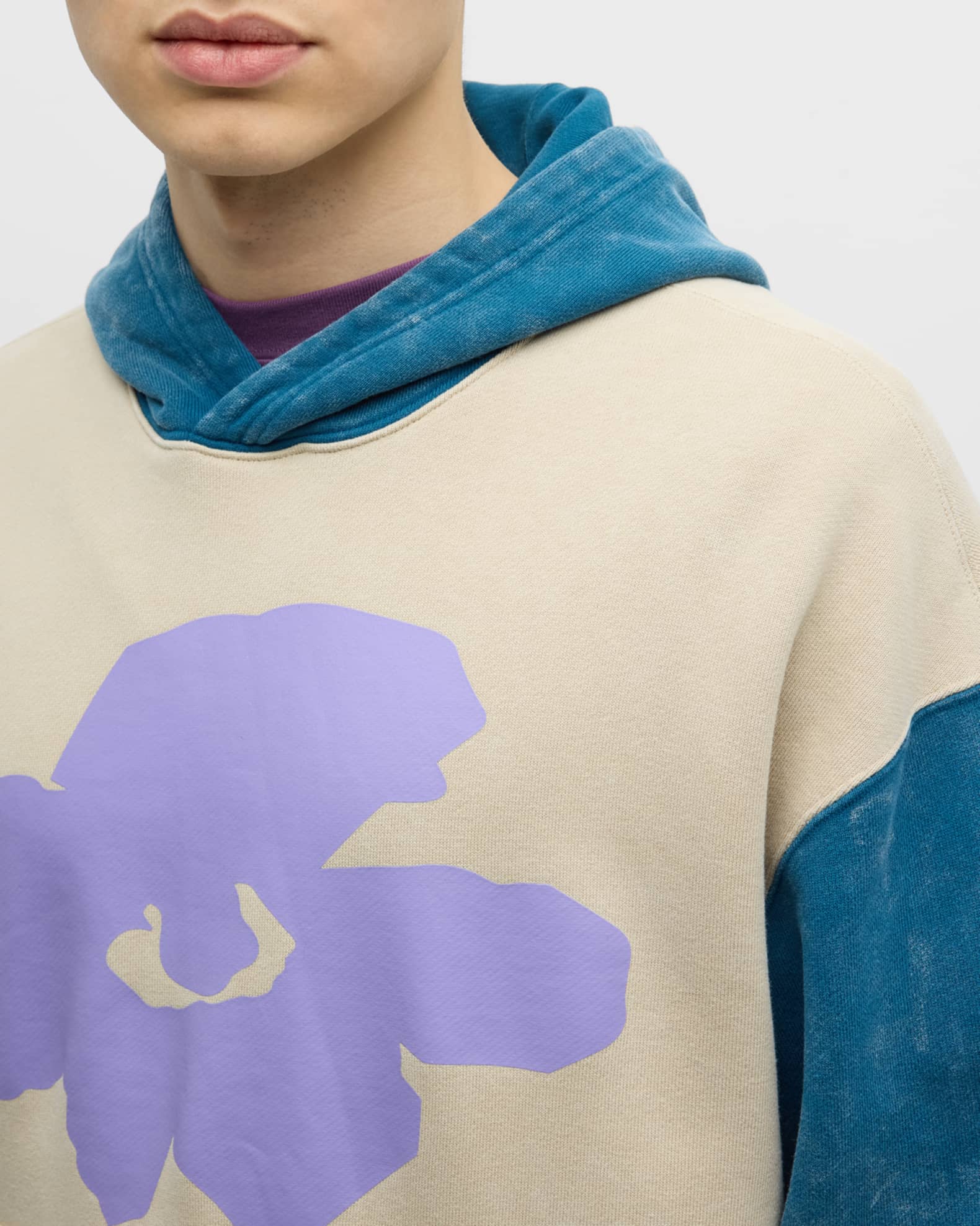 Puma x P.A.M. Men's Colorblock Flower Hoodie | Neiman Marcus