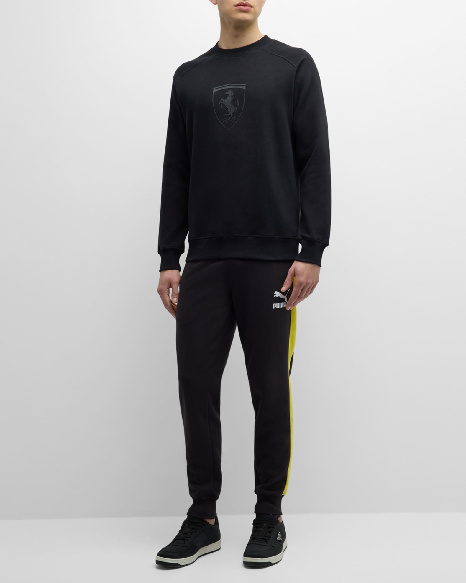 Puma x Ferrari Men's Race Shield Crew Sweatshirt | Neiman Marcus